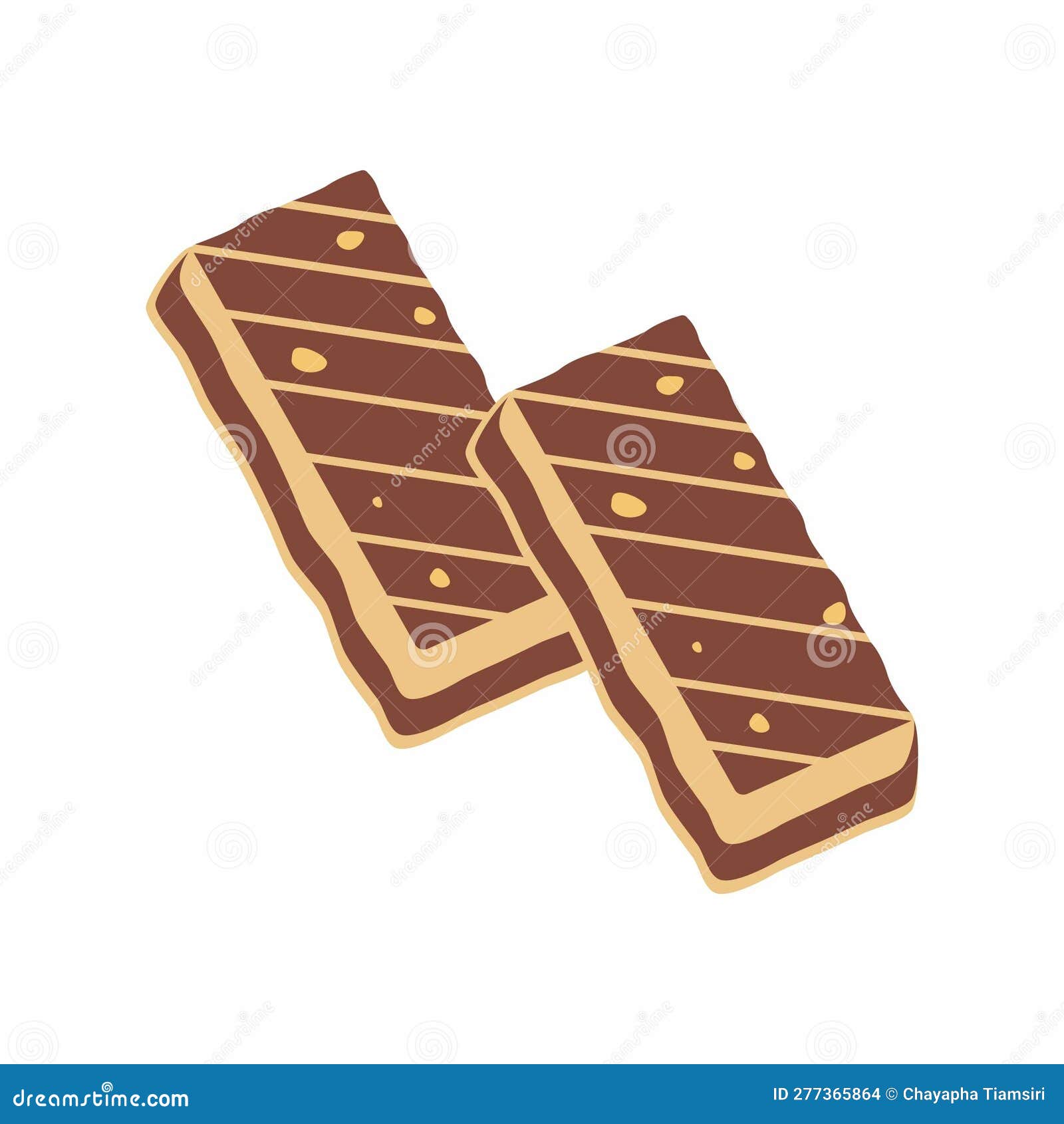 Chocolate wafers stock illustration. Illustration of yummy - 277365864