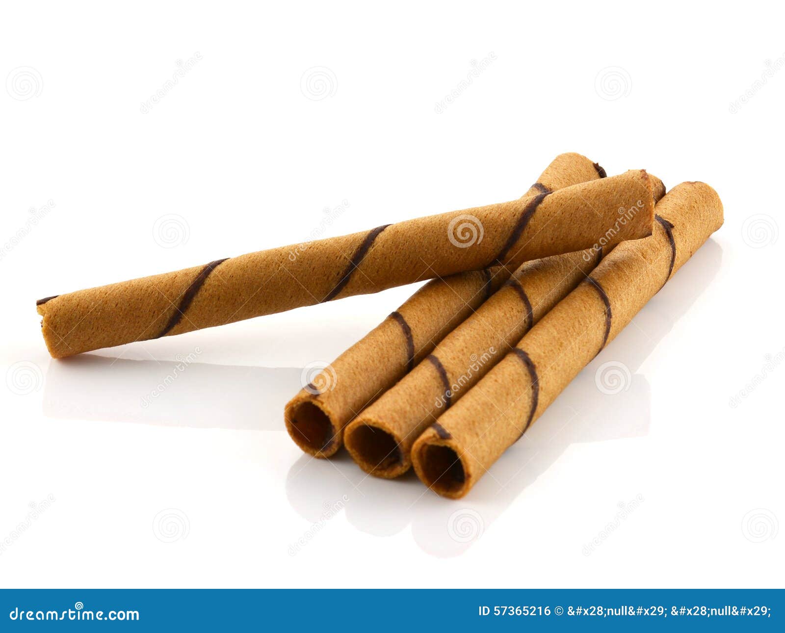 Chocolate Waffle Rolls with Chocolate Cream,selective Focus. Stock ...