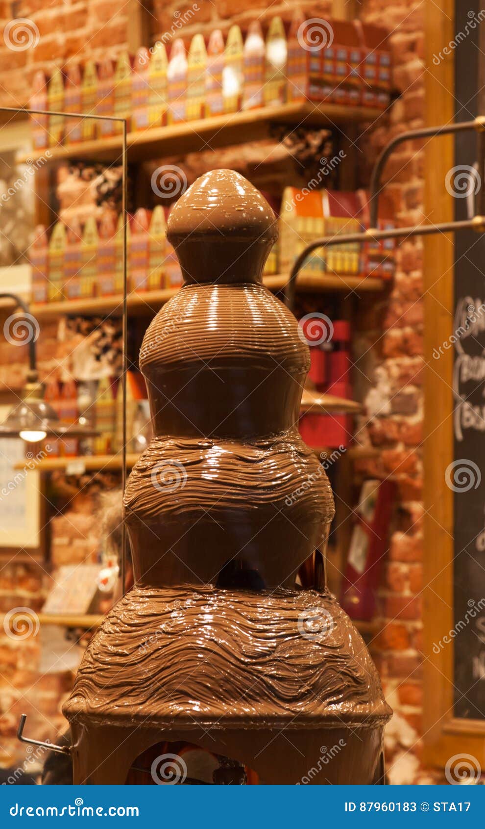 Chocolate Waterfall Cascade Stock Image - Image of luxury, european ...