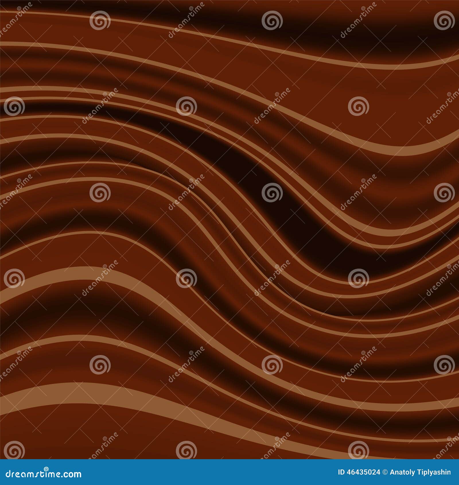 Chocolate wavy background stock vector. Illustration of curve - 46435024