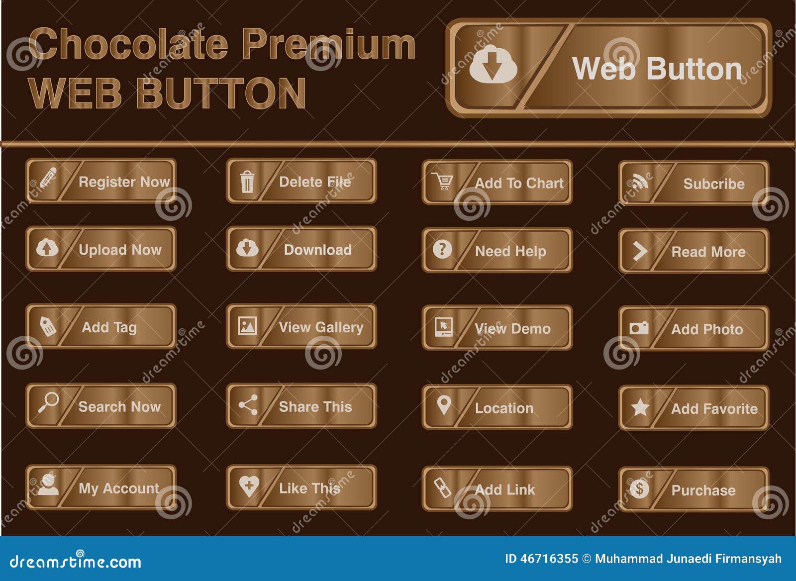 Chocolate Web Button stock illustration. Illustration of business ...