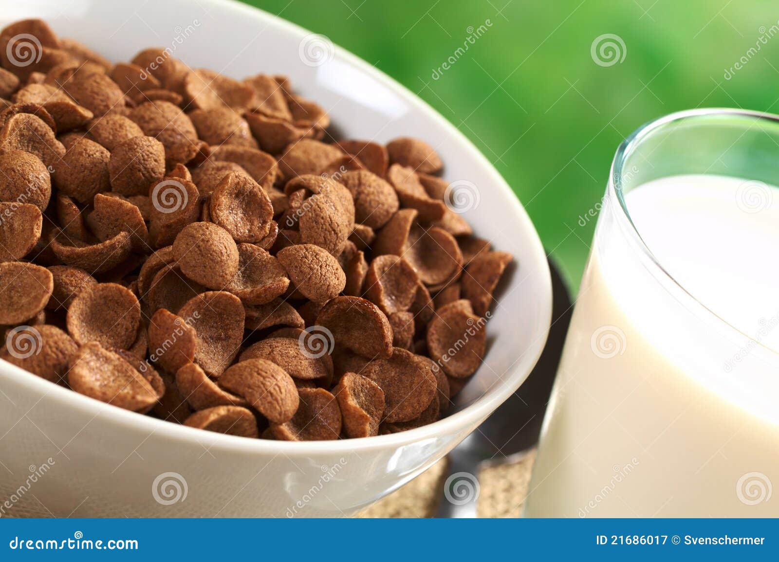 Chocolate Wheat Flake Cereal Stock Image - Image of ingredient, still ...