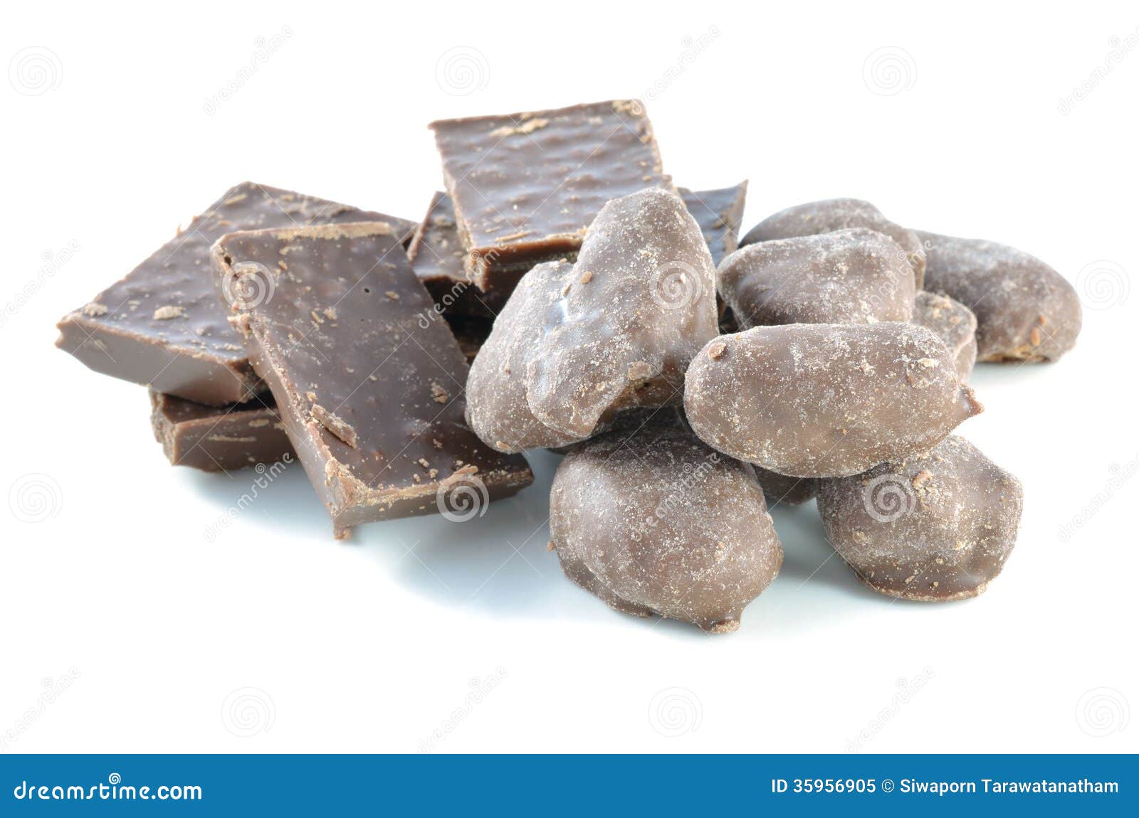 Chocolate on a White Background Stock Image - Image of holiday, goods ...