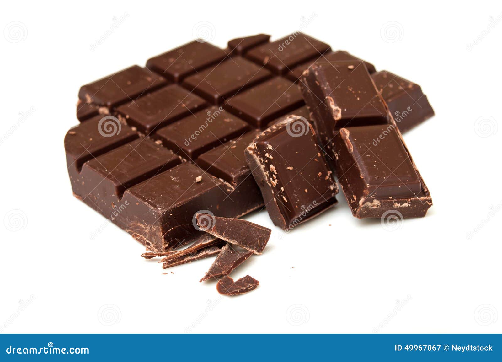 Chocolate on White Background Stock Image - Image of food, black: 49967067