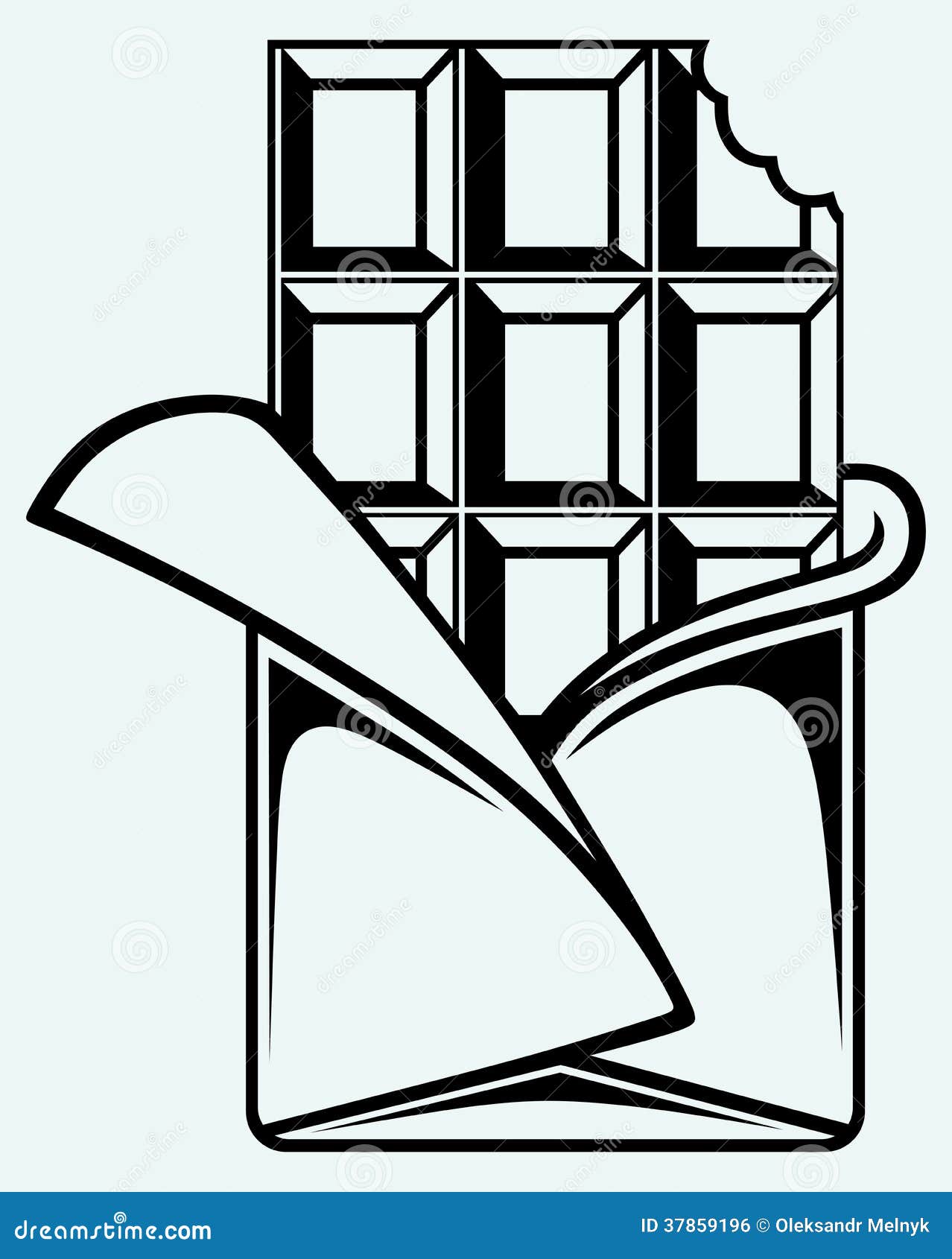 Chocolate Bar Wrapper In Paper Cartoon Vector | CartoonDealer.com ...