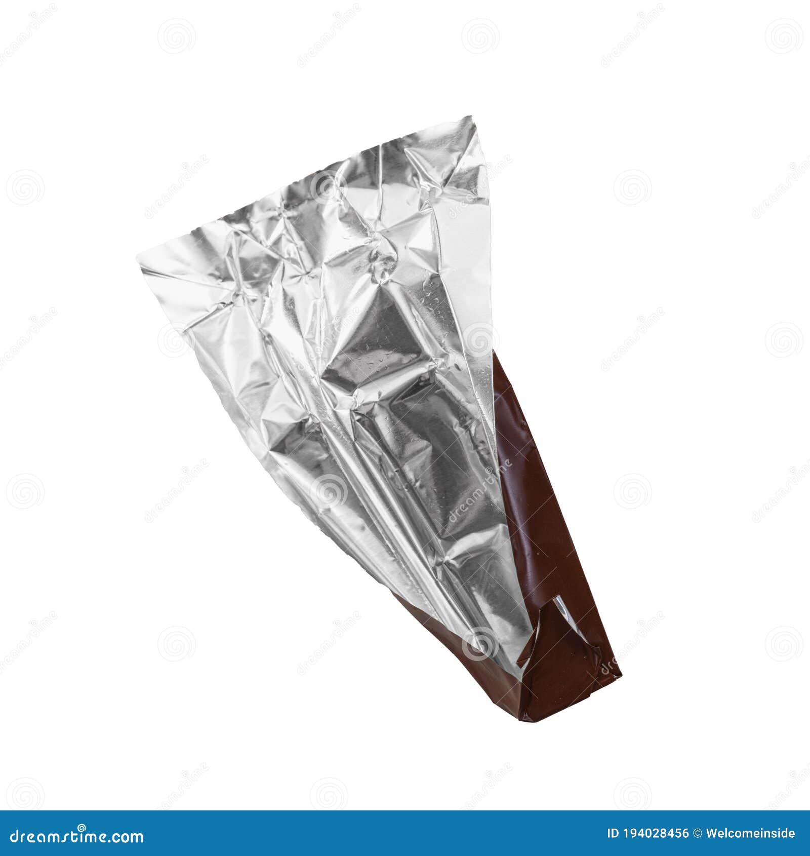 Chocolate Wrapper Empty and Open Isolated Stock Photo - Image of white ...