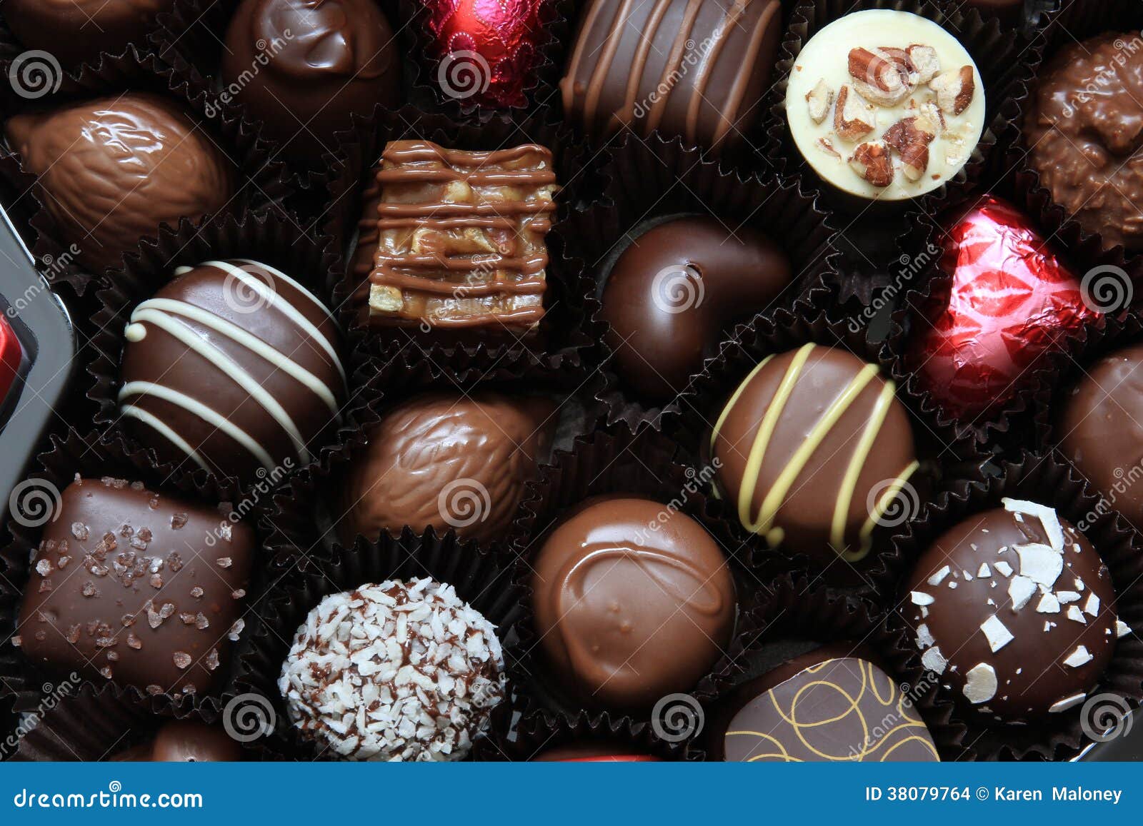 Chocolates stock photo. Image of mixed, chocolate, swirls - 38079764