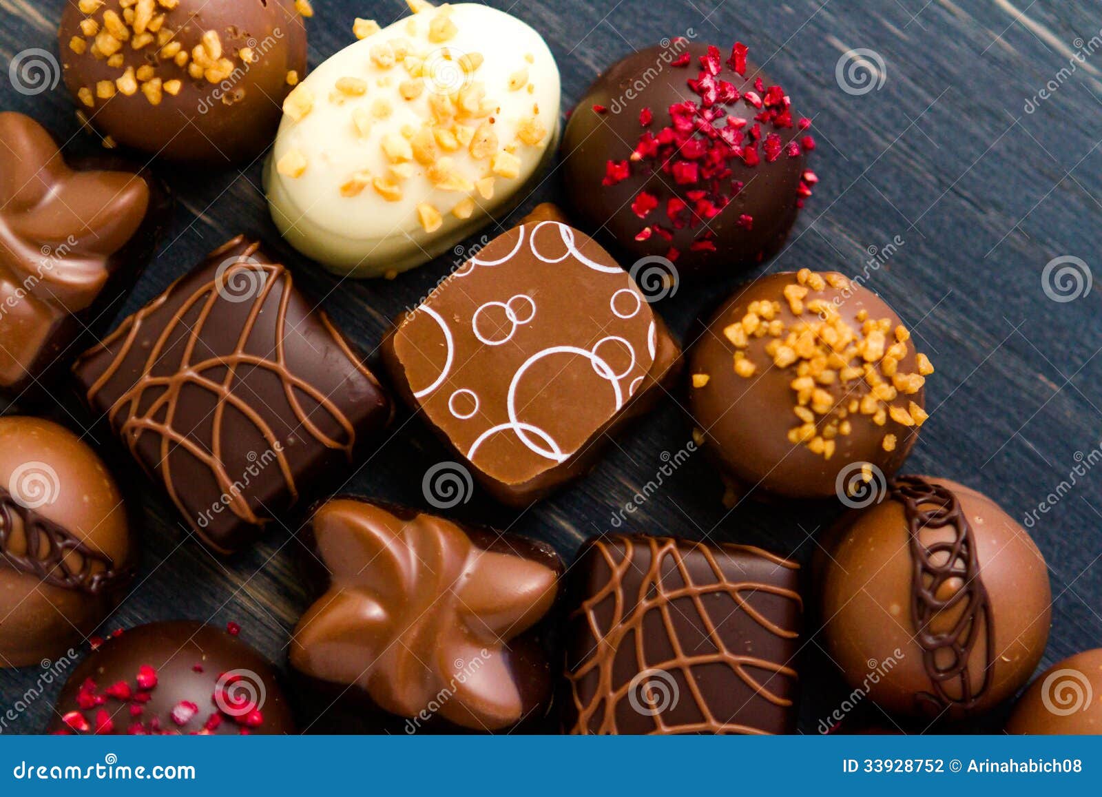 Chocolates stock photo. Image of fancy, candy, round - 33928752