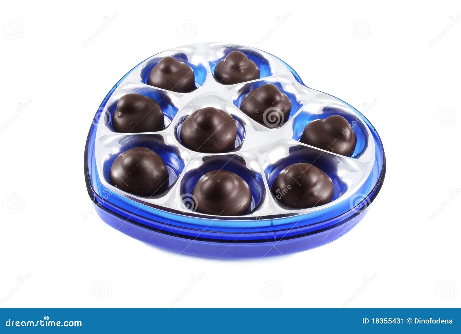 Chocolates in the Blue Box, Stock Image - Image of home, sweet: 18355431
