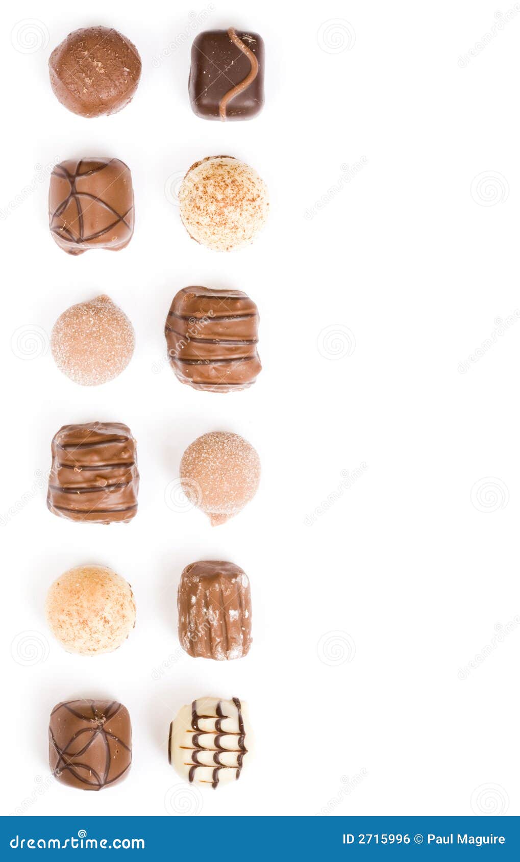 Chocolates border stock photo. Image of individual, candies - 2715996