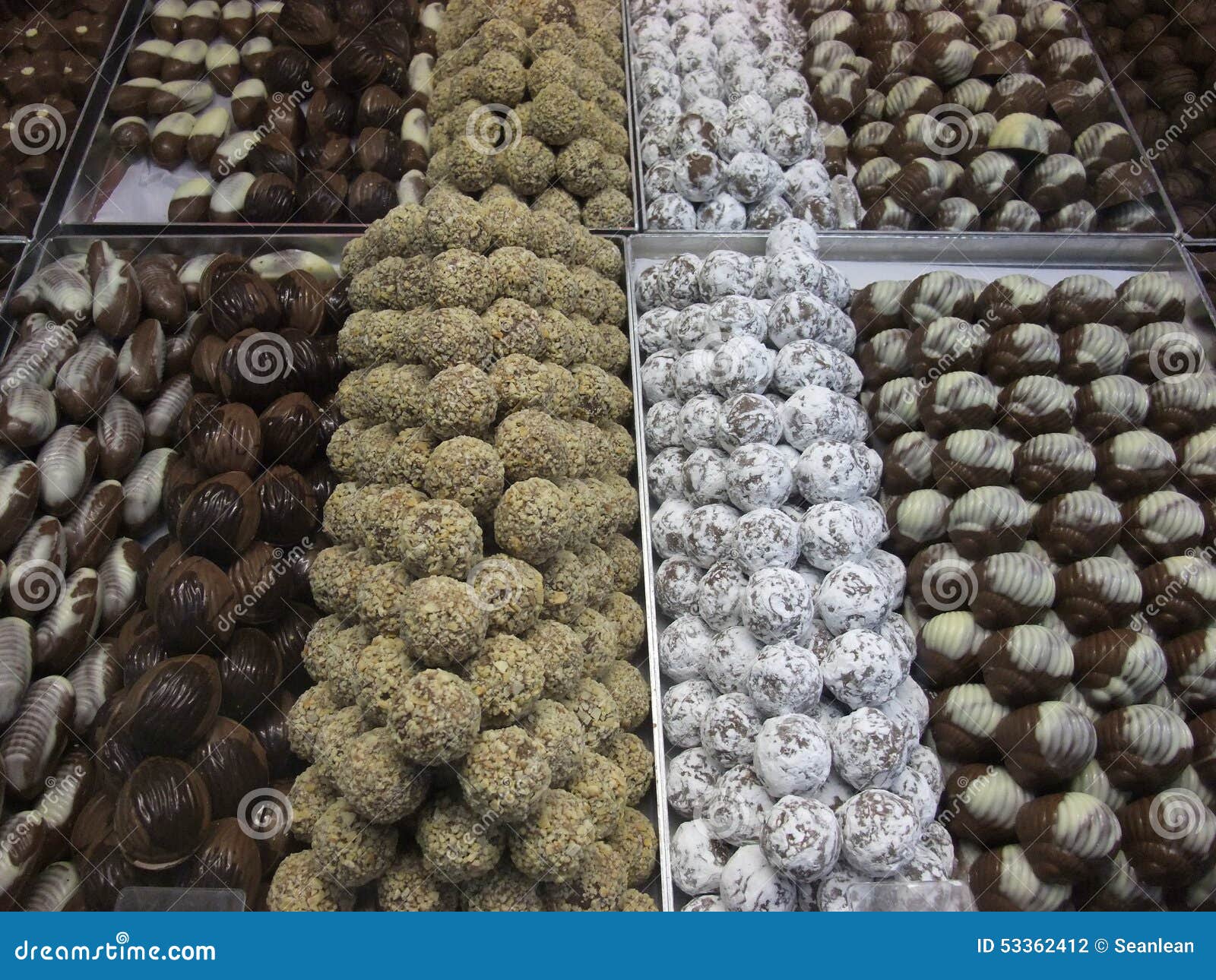 Chocolates stock photo. Image of assortment, decorative - 53362412