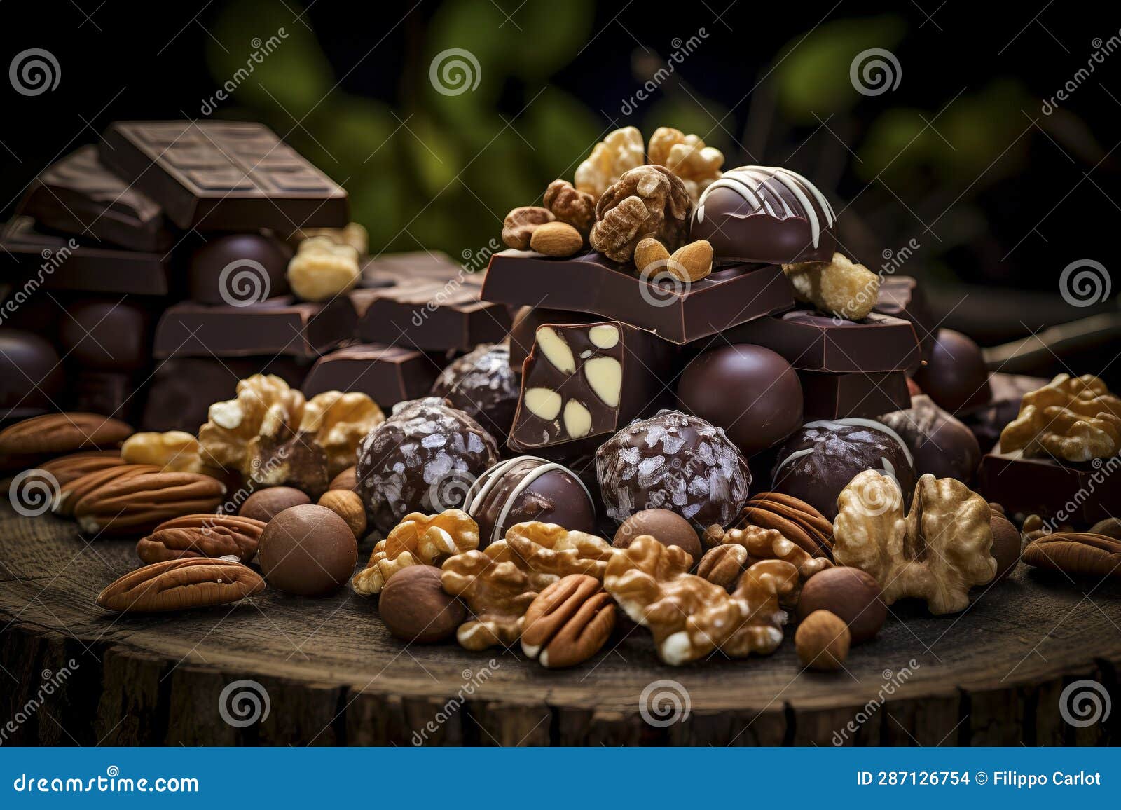 Chocolates Delight Food Composition Stock Photo - Image of sweets ...