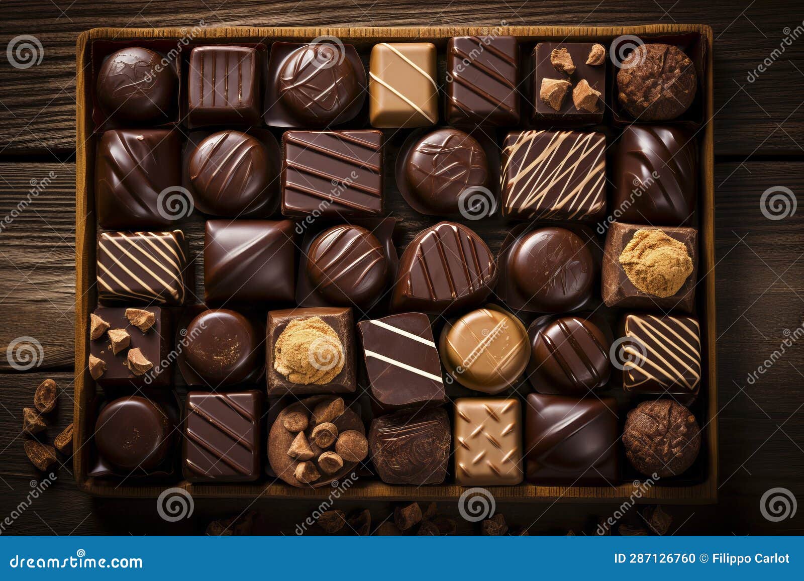 Chocolates Delight Food Composition Stock Photo - Image of dessert ...