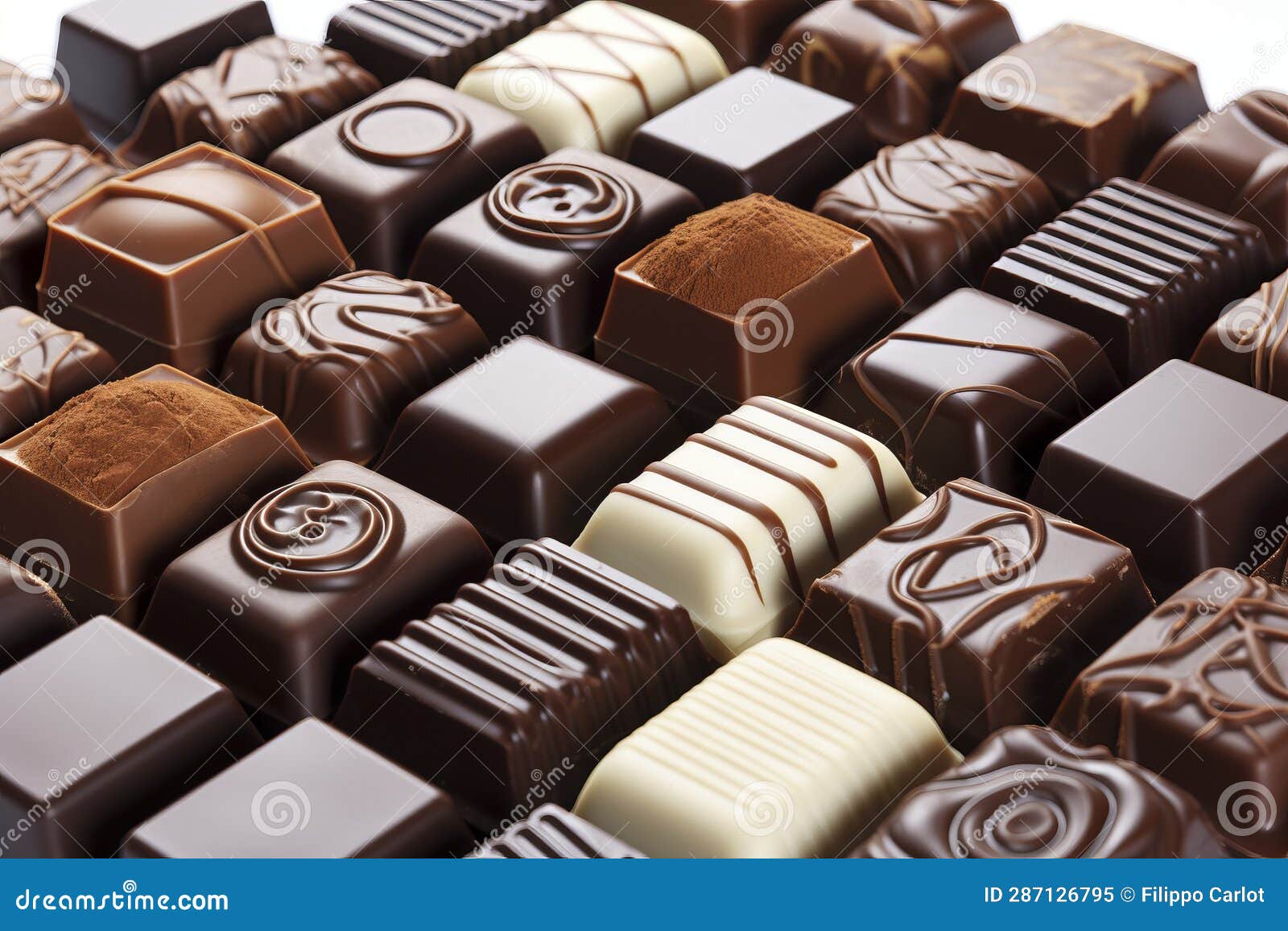 Chocolates Delight Food Composition Stock Illustration - Illustration ...