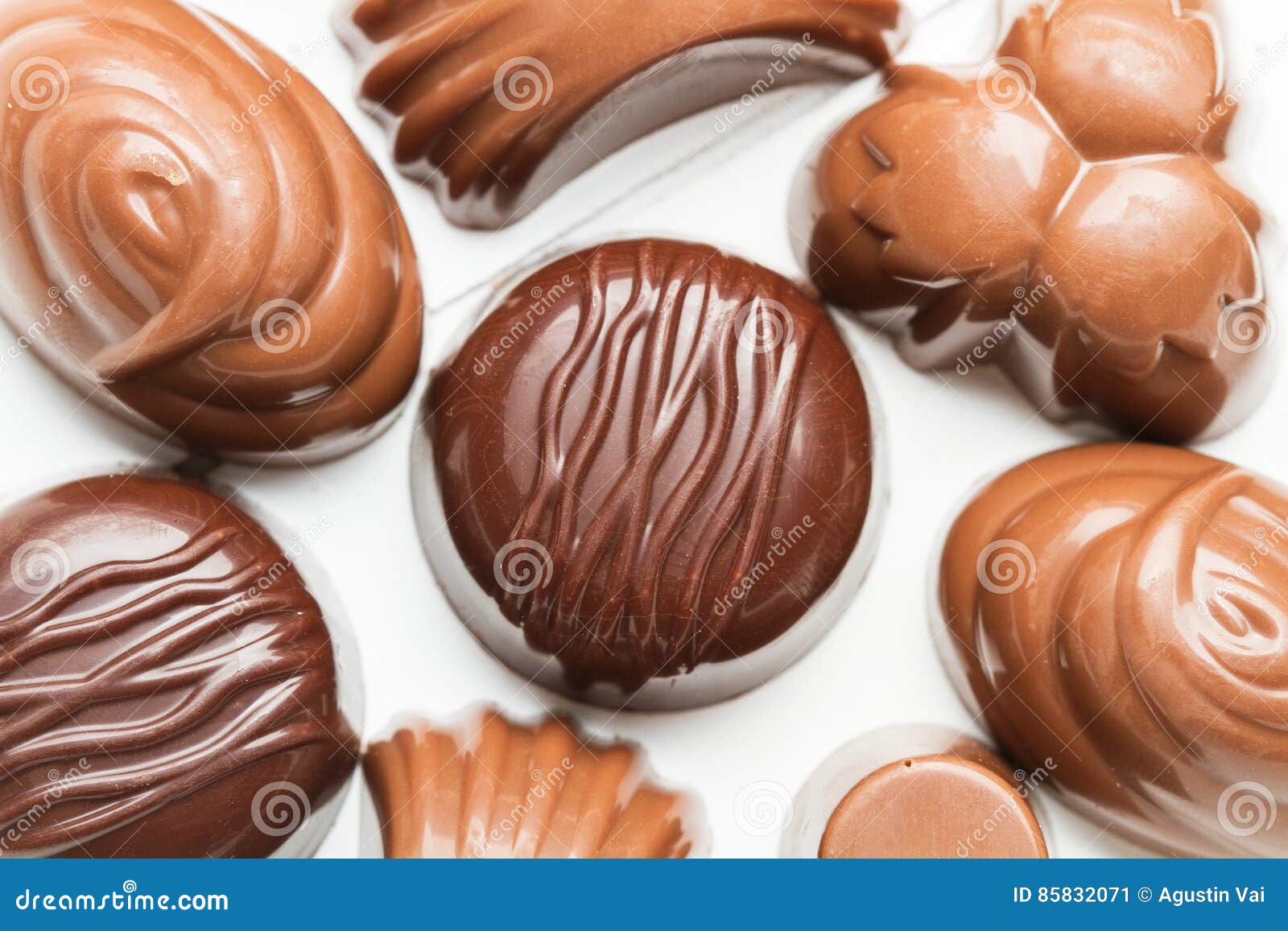 Chocolates with Different Shapes Stock Image - Image of slab, heap ...