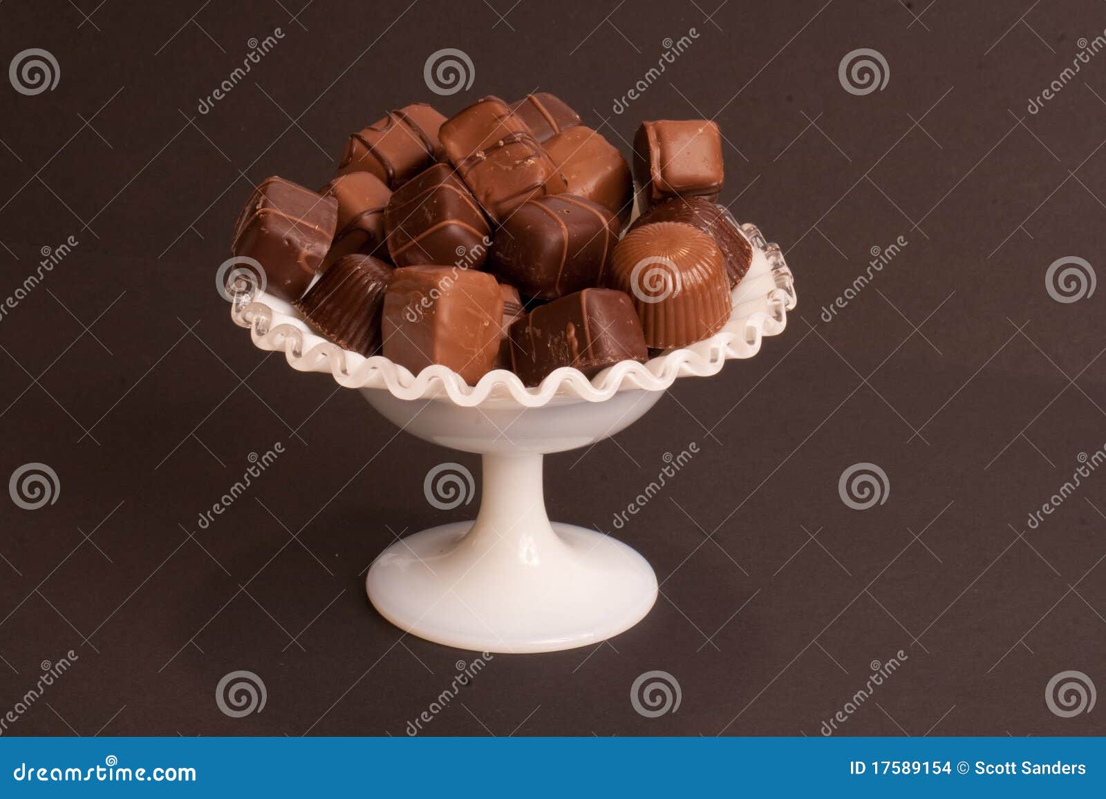 Chocolates in a Dish stock photo. Image of milk, food - 17589154