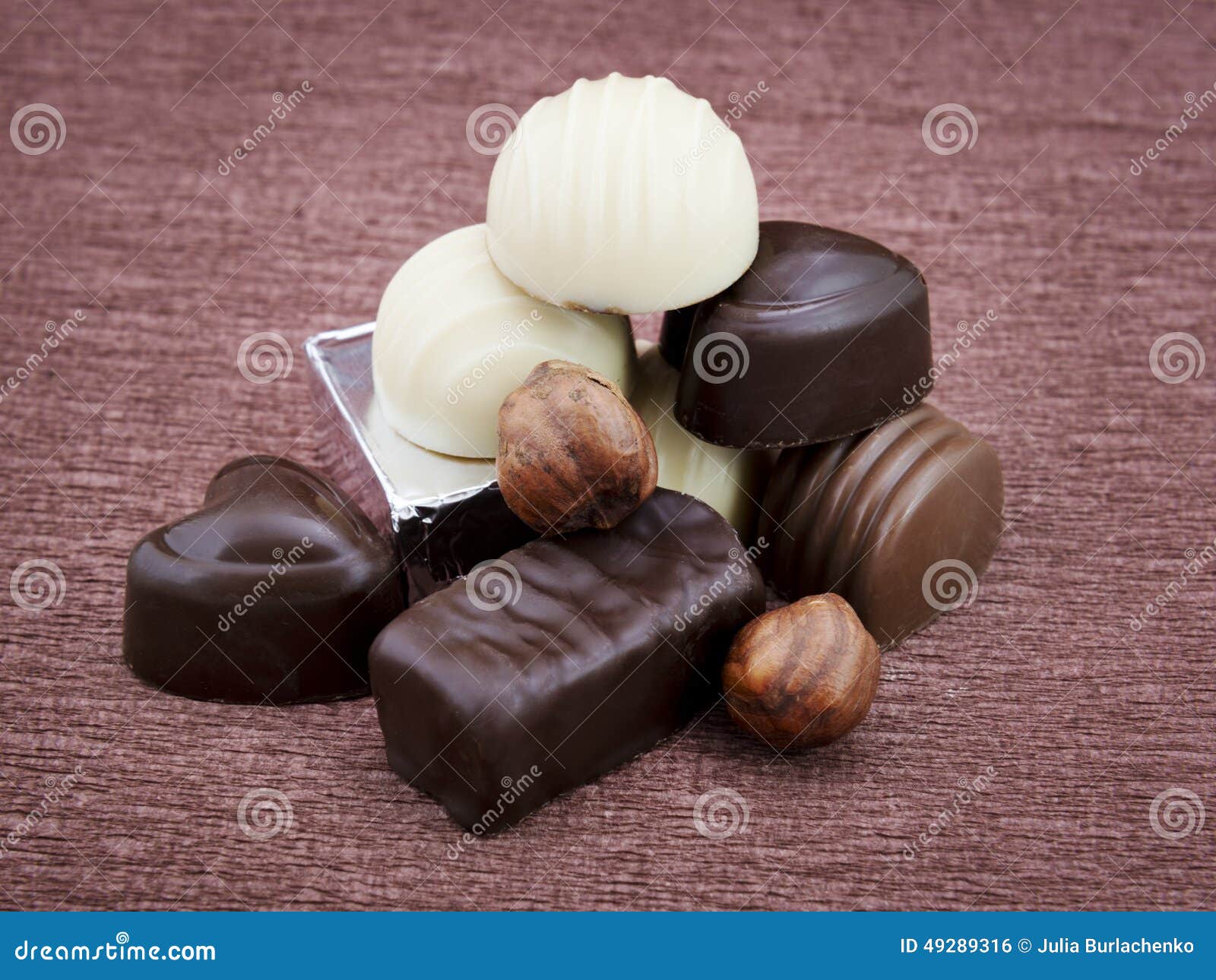 Chocolates mix stock photo. Image of bonbon, variety - 49289316