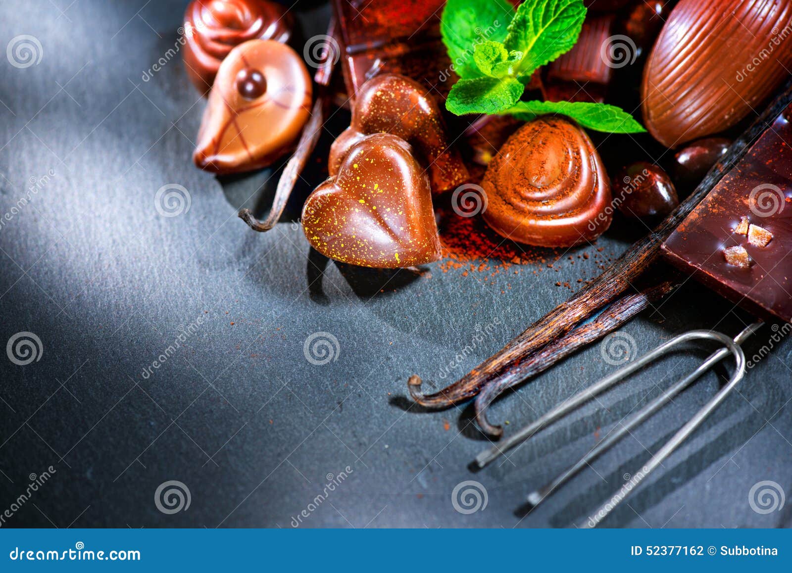 Chocolates. Praline Chocolate Sweets Stock Photo - Image of chocolate ...