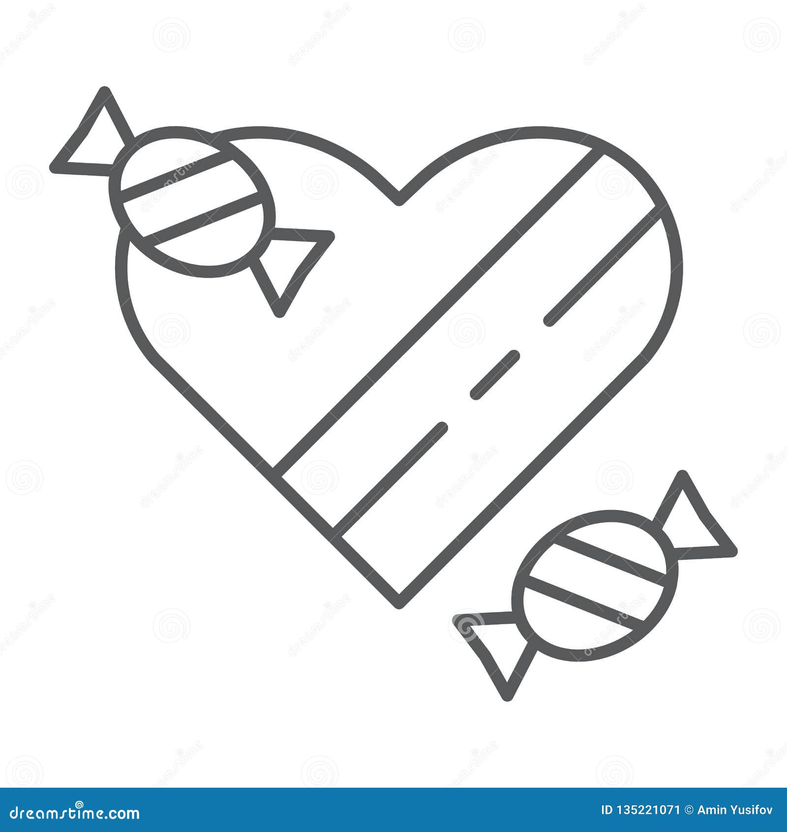 Chocolates Thin Line Icon, Chocolate Festival Concept, Chocolate ...