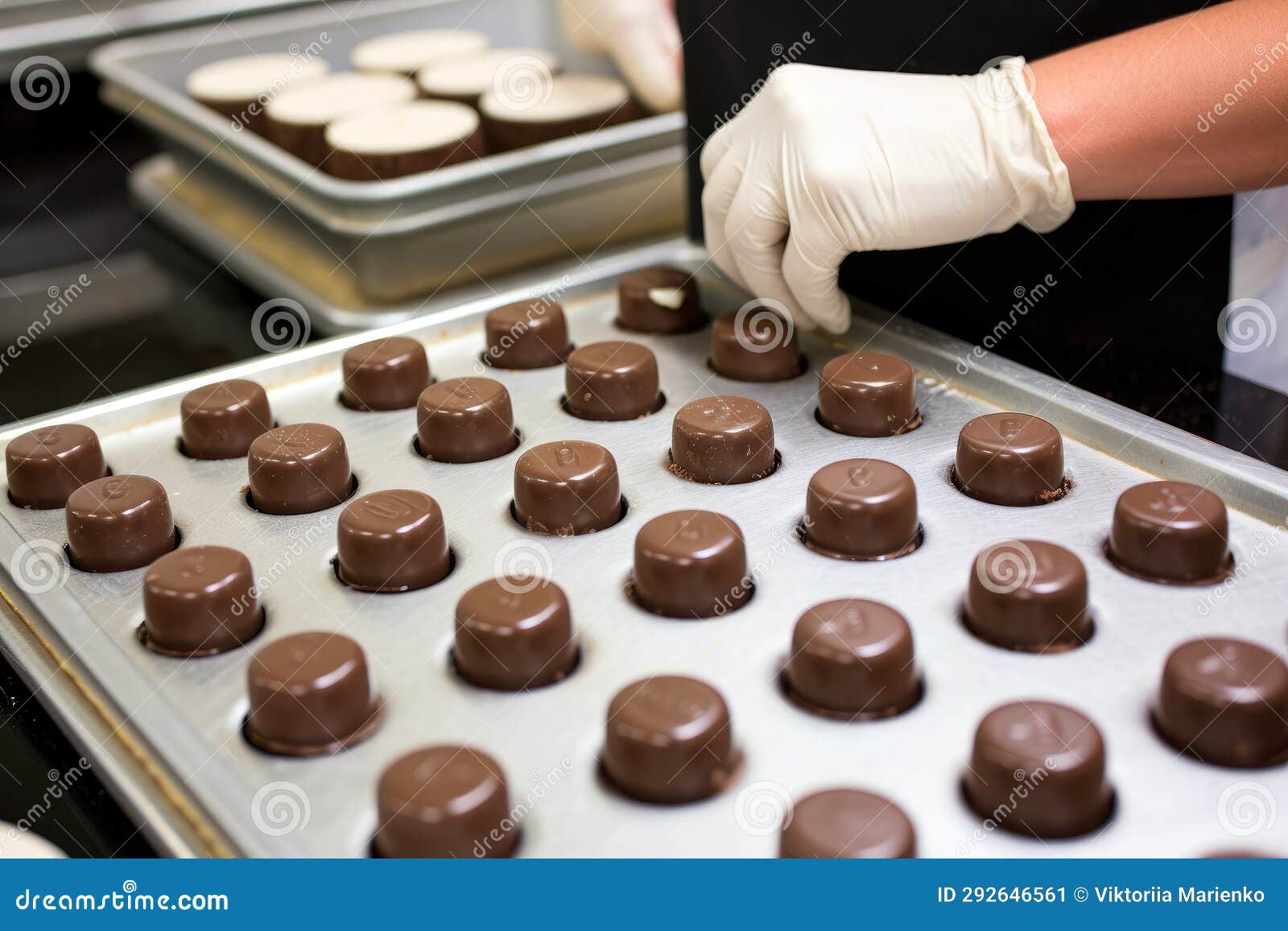 Chocolatier on the Candy Line Stock Illustration - Illustration of ...