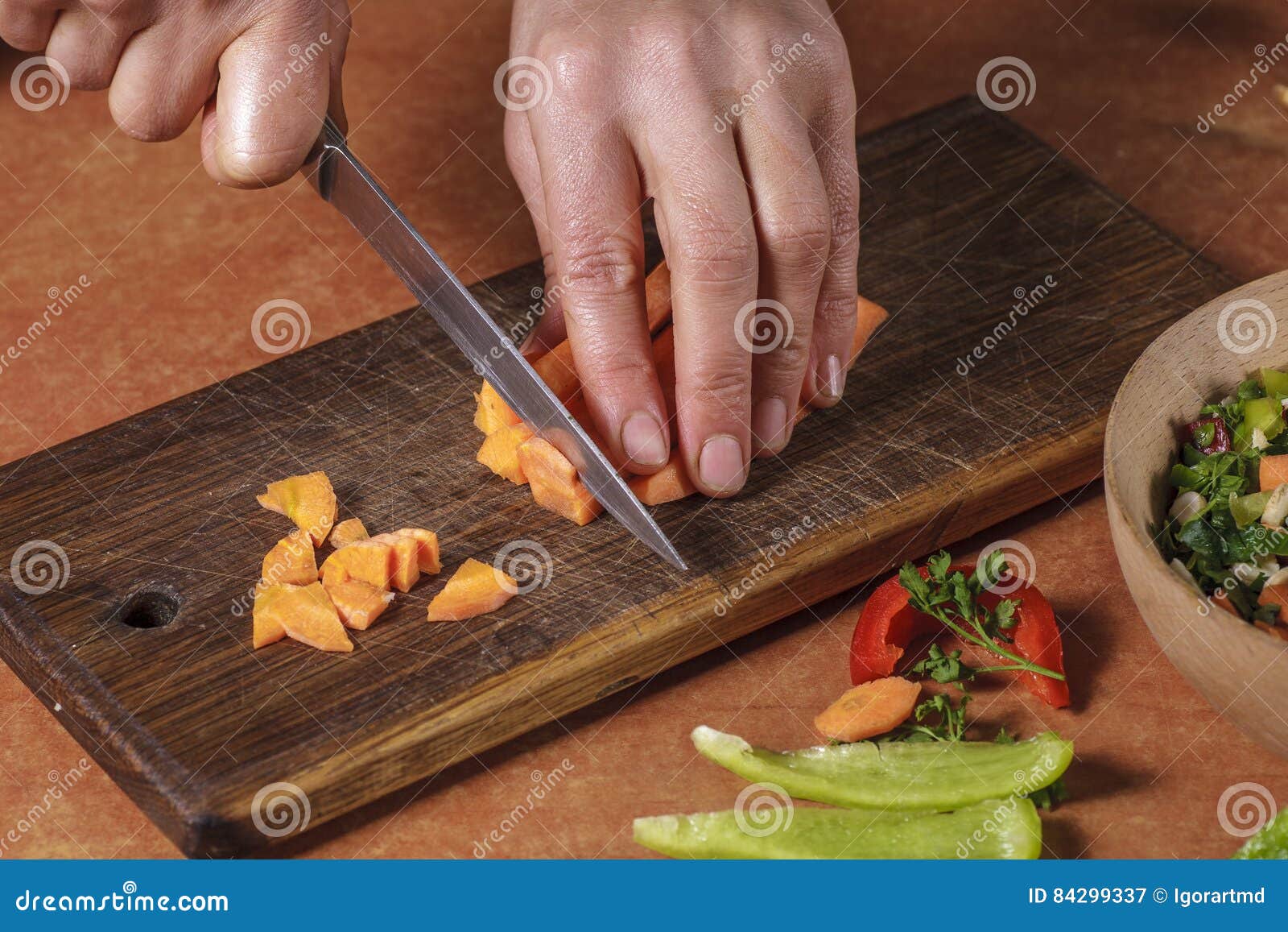 Chohhed Vegetableschopped Vegetables Stock Image - Image of kitchen ...