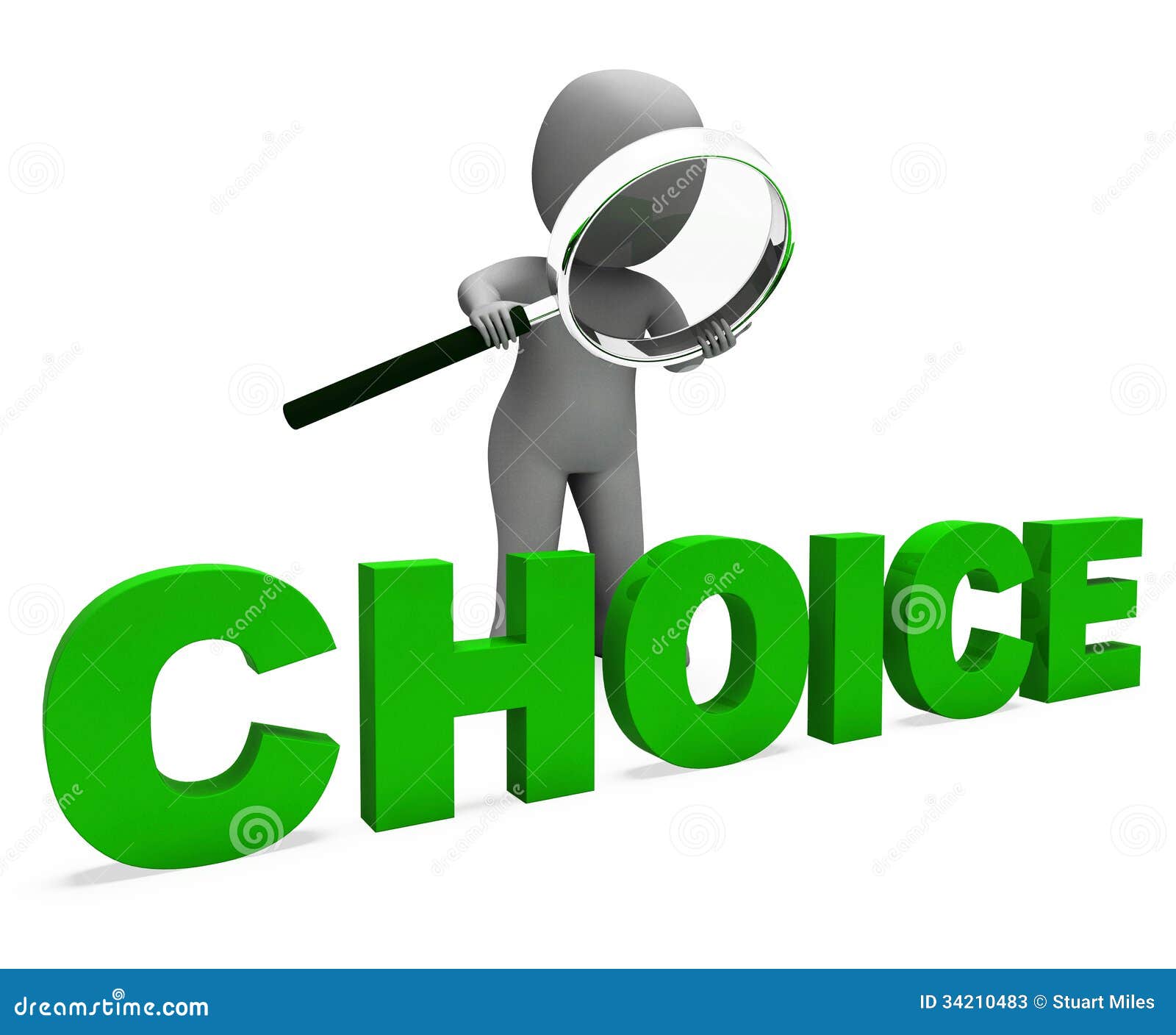 Choice Character Shows Choices Dilemma or Options Stock Illustration ...