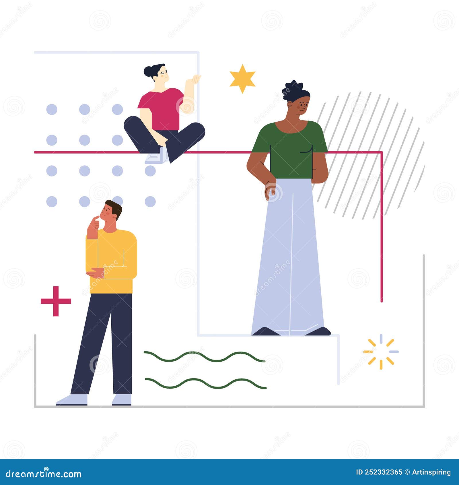 Choice Concept. Difficult Decision-making, Success or Failure Stock ...