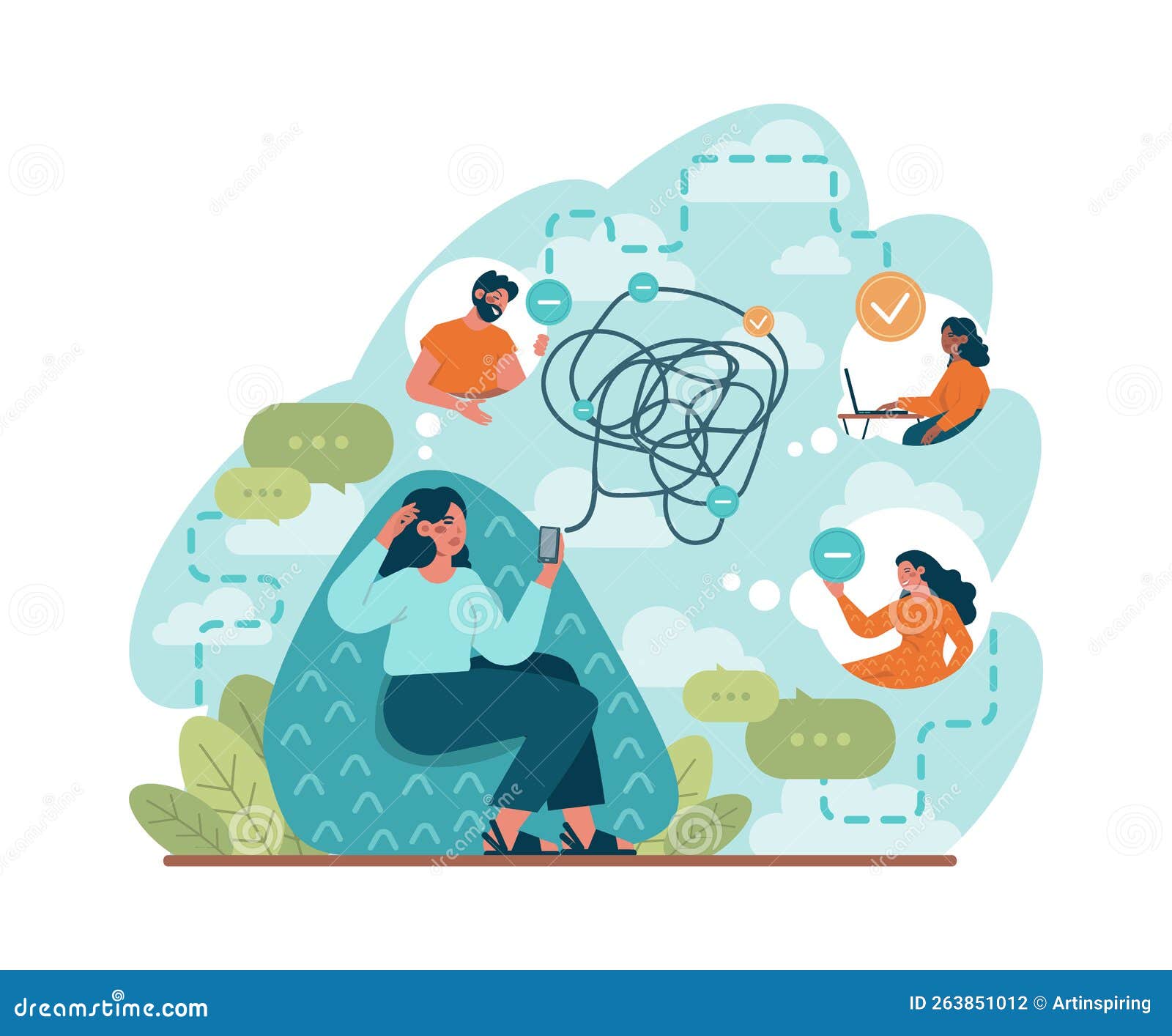 Choice Concept. Difficult Decision-making, Success or Failure Stock ...