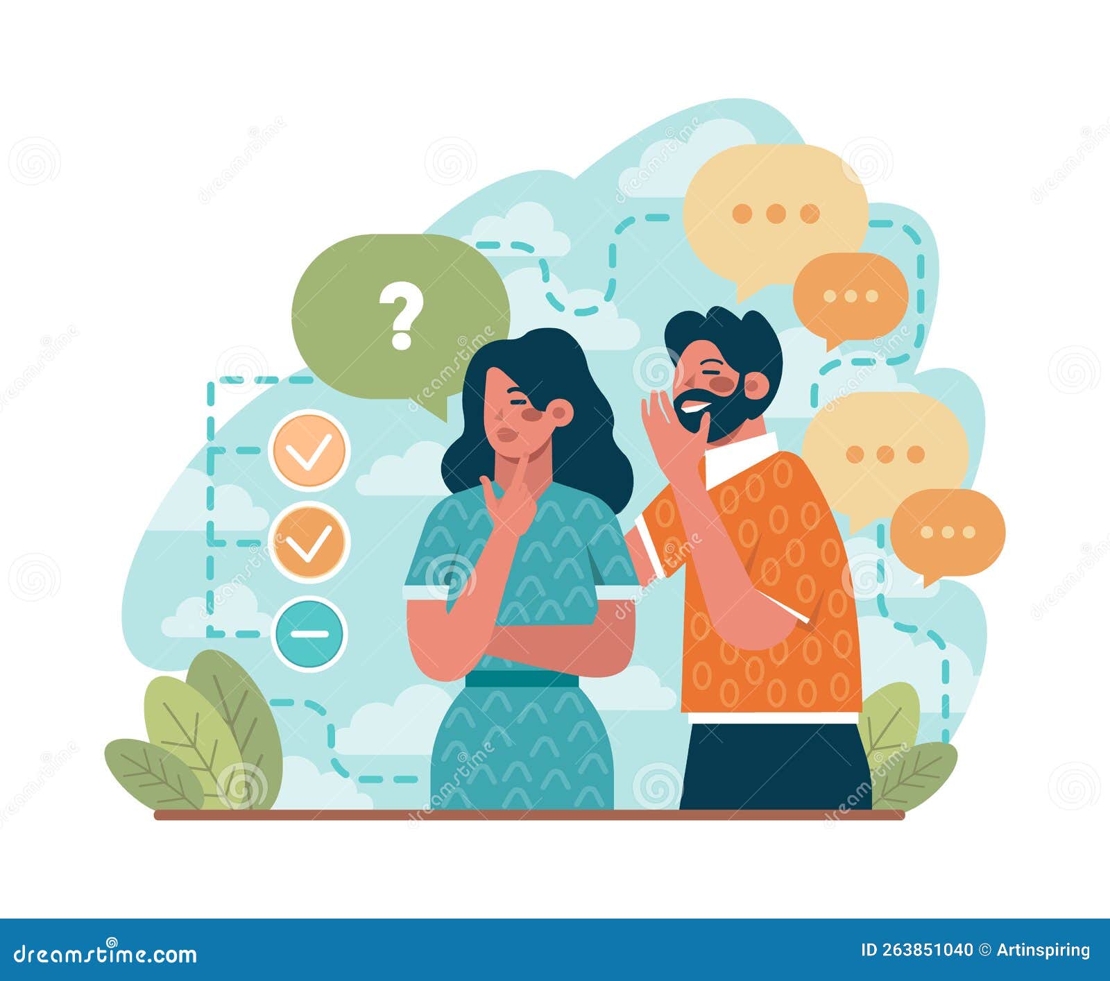 Choice Concept. Difficult Decision-making, Success or Failure Stock ...