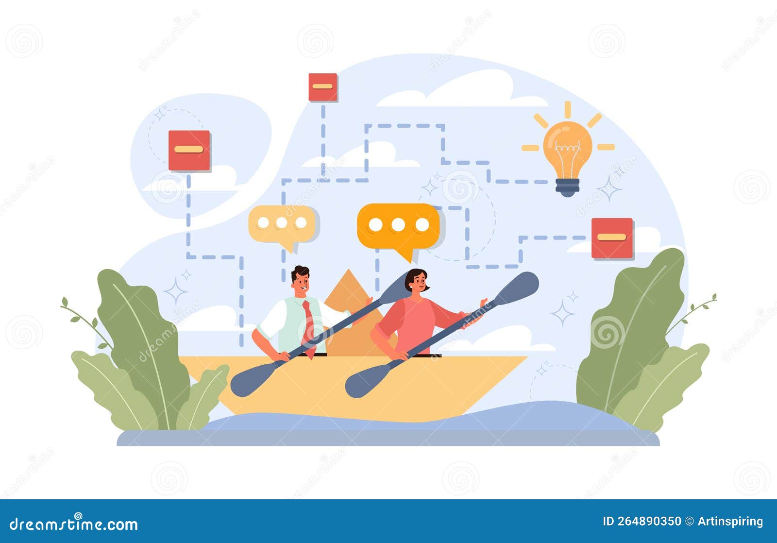 Choice Concept. Difficult Decision-making, Success or Failure Stock ...