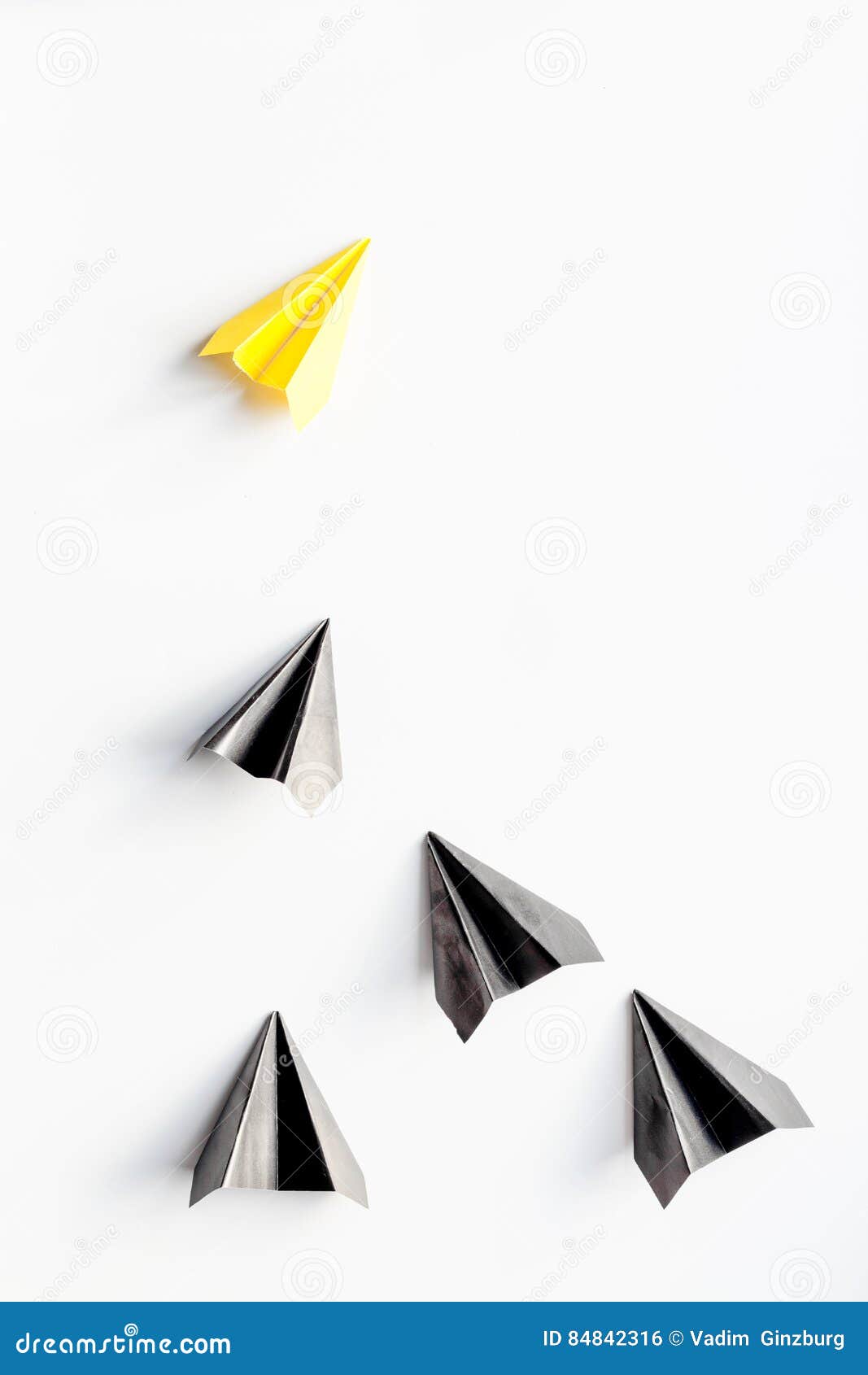 Choice Concept Paper Boats on White Background Top View Stock Photo ...