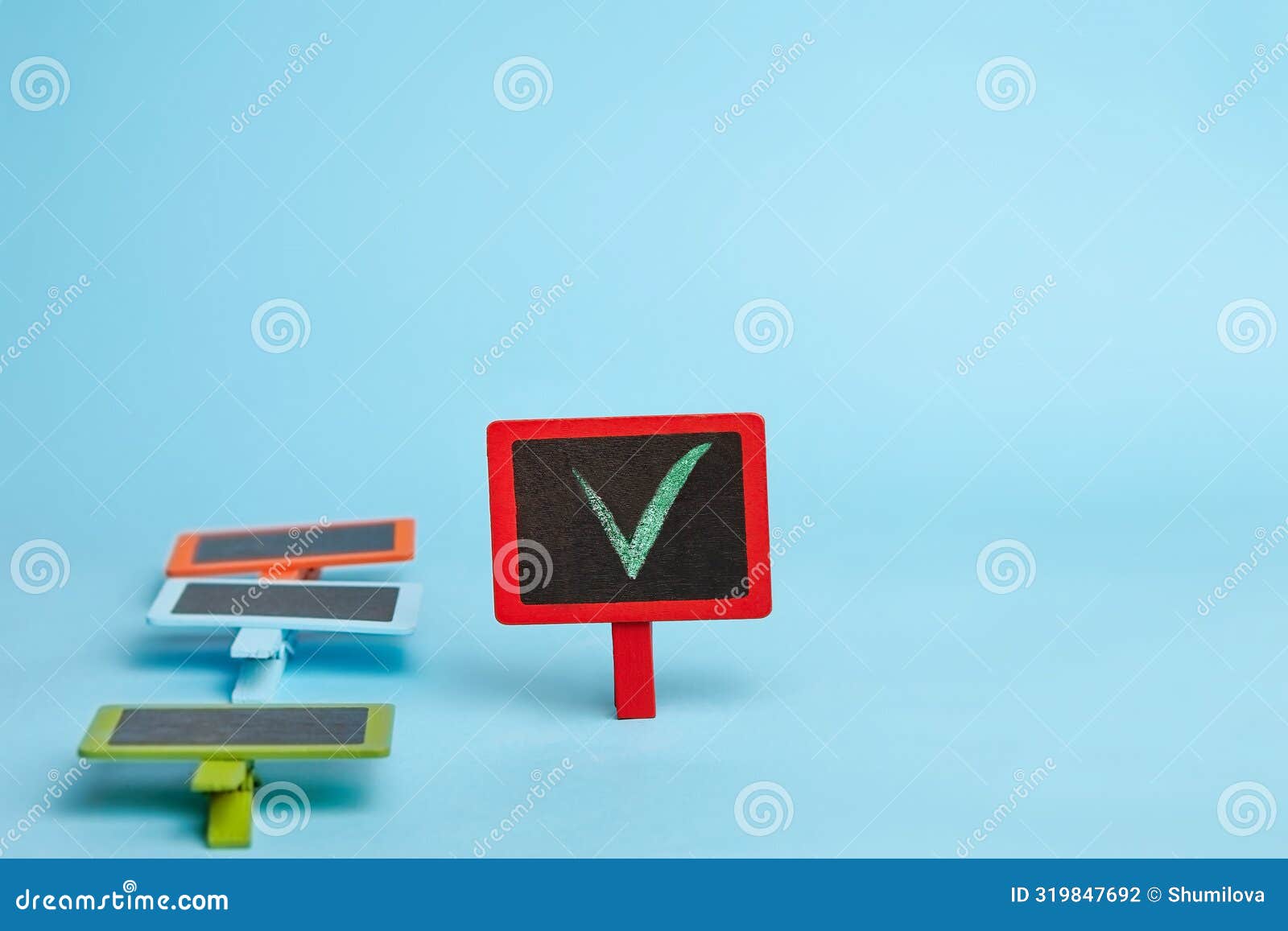 Choice Concept. Sign with Check Mark Correct Choice Stock Photo - Image ...