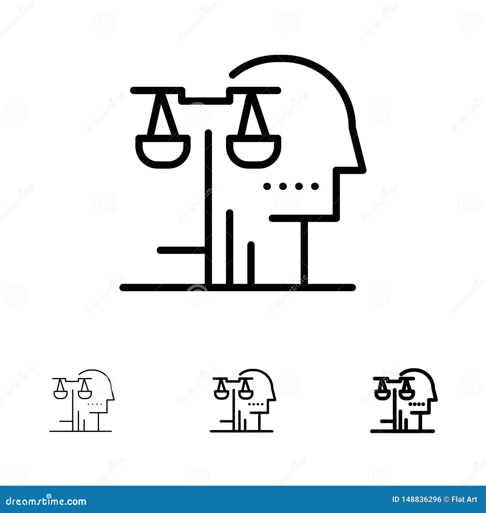 Choice, Court, Human, Judgment, Law Bold and Thin Black Line Icon Set ...