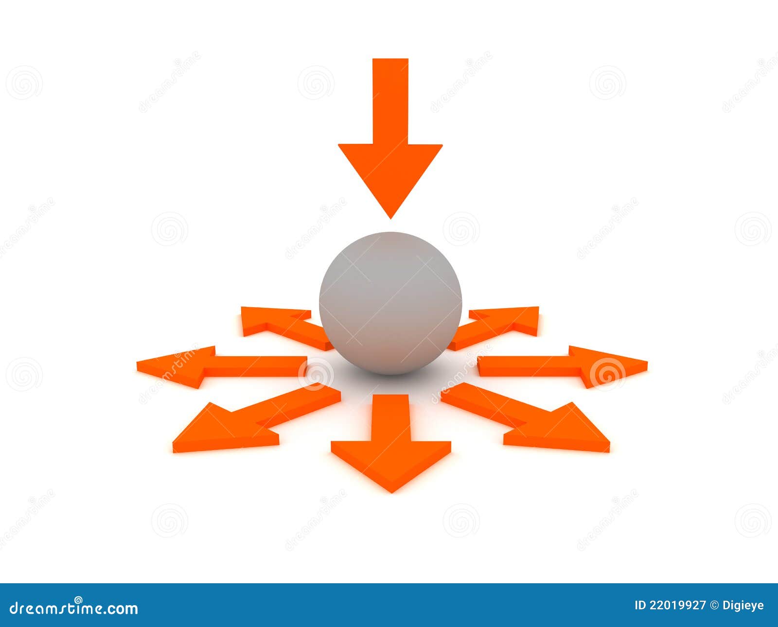 Choice of Direction - Ball and Arrows Stock Illustration - Illustration ...
