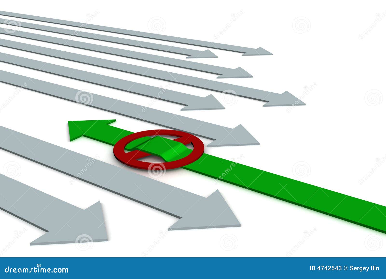 Choice of a Direction of Movement. Stock Illustration - Illustration of ...