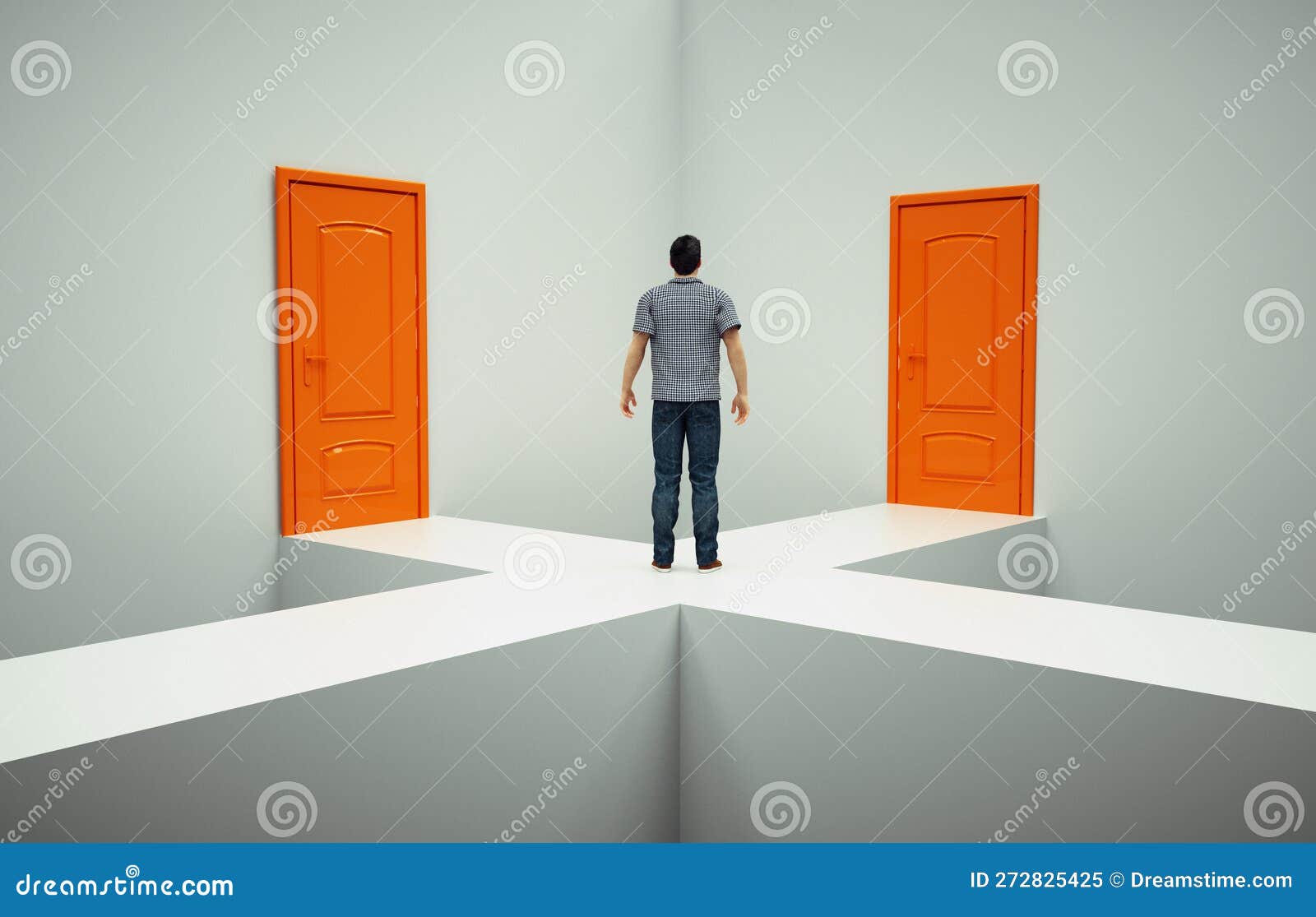 Choice door stock illustration. Illustration of decide - 272825425