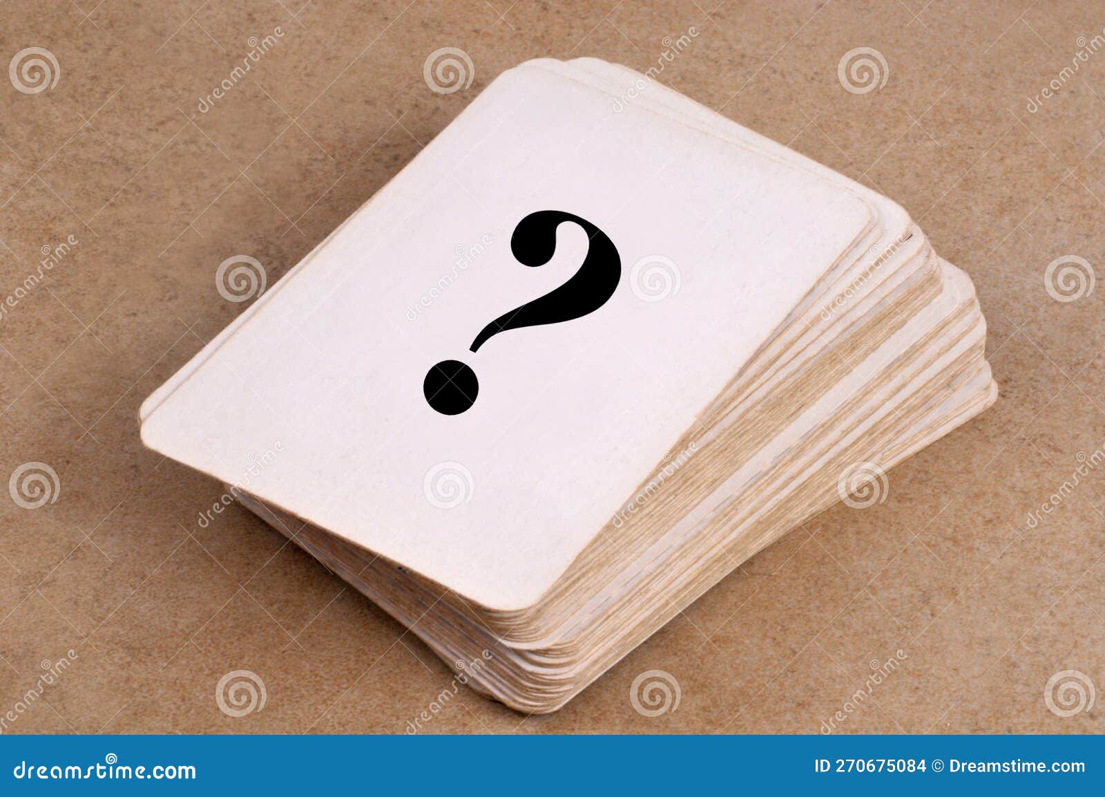 Choice or Doubt Concept with a Deck of Cards and a Question Mark on it ...