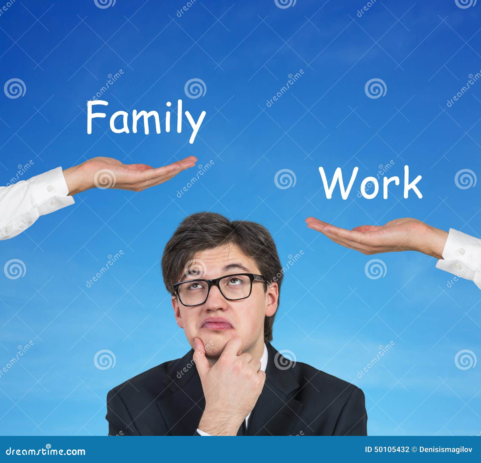 Choice of family or work stock photo. Image of career - 50105432