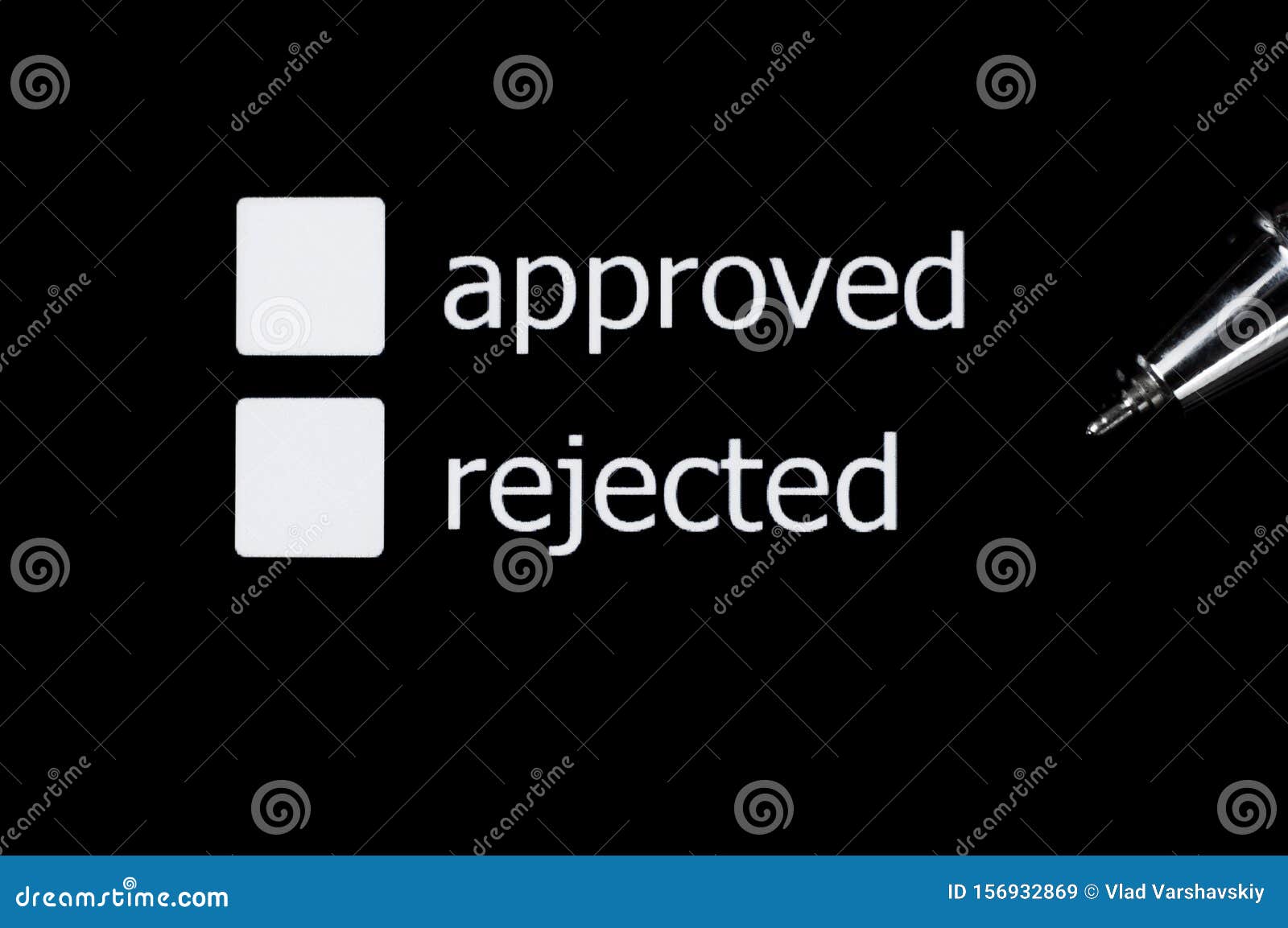 The Choice in the Form between Approved and Rejected. Put a Check Mark ...
