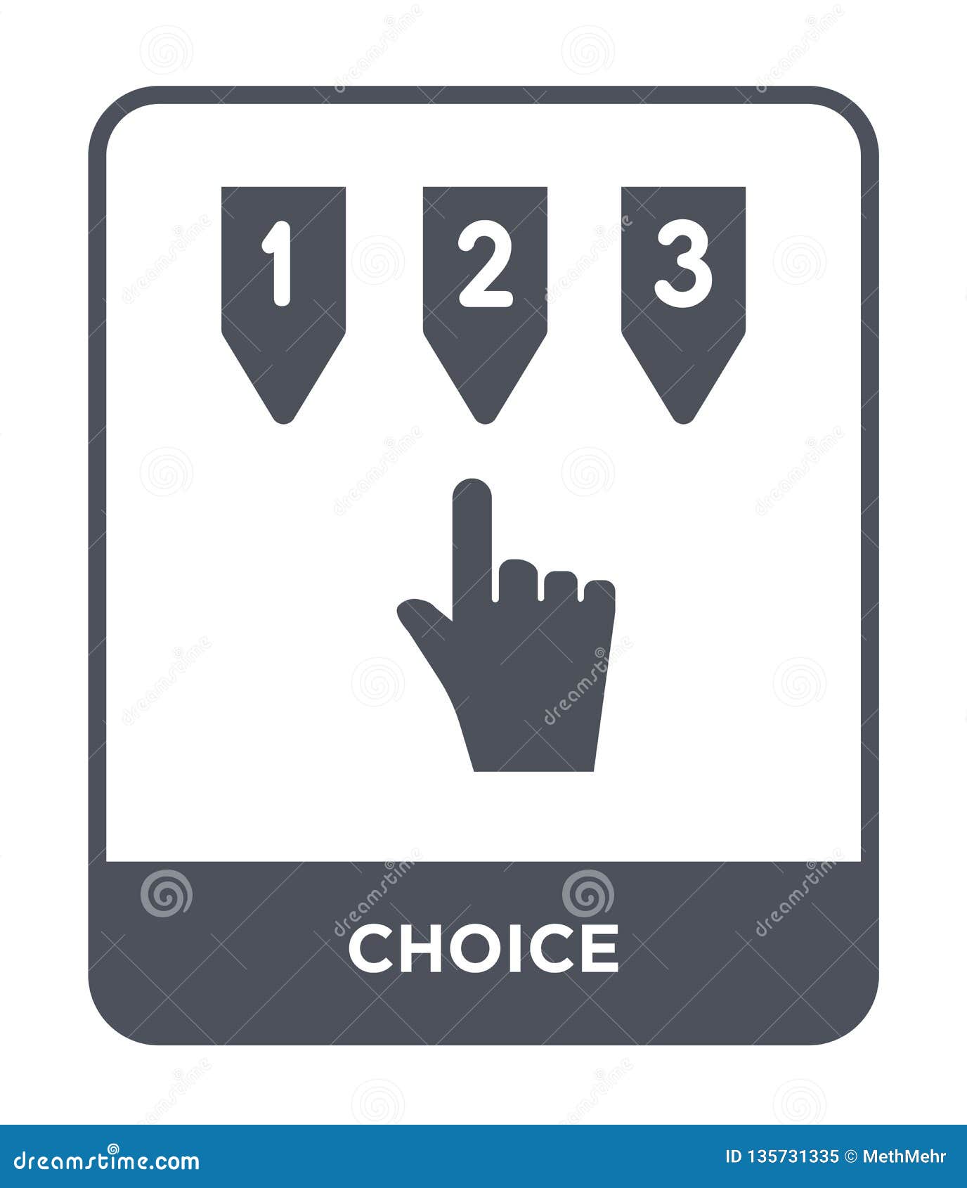 Choice Icon in Trendy Design Style. Choice Icon Isolated on White ... Choice Icon in Trendy Design Style. Choice Icon Isolated on White ...