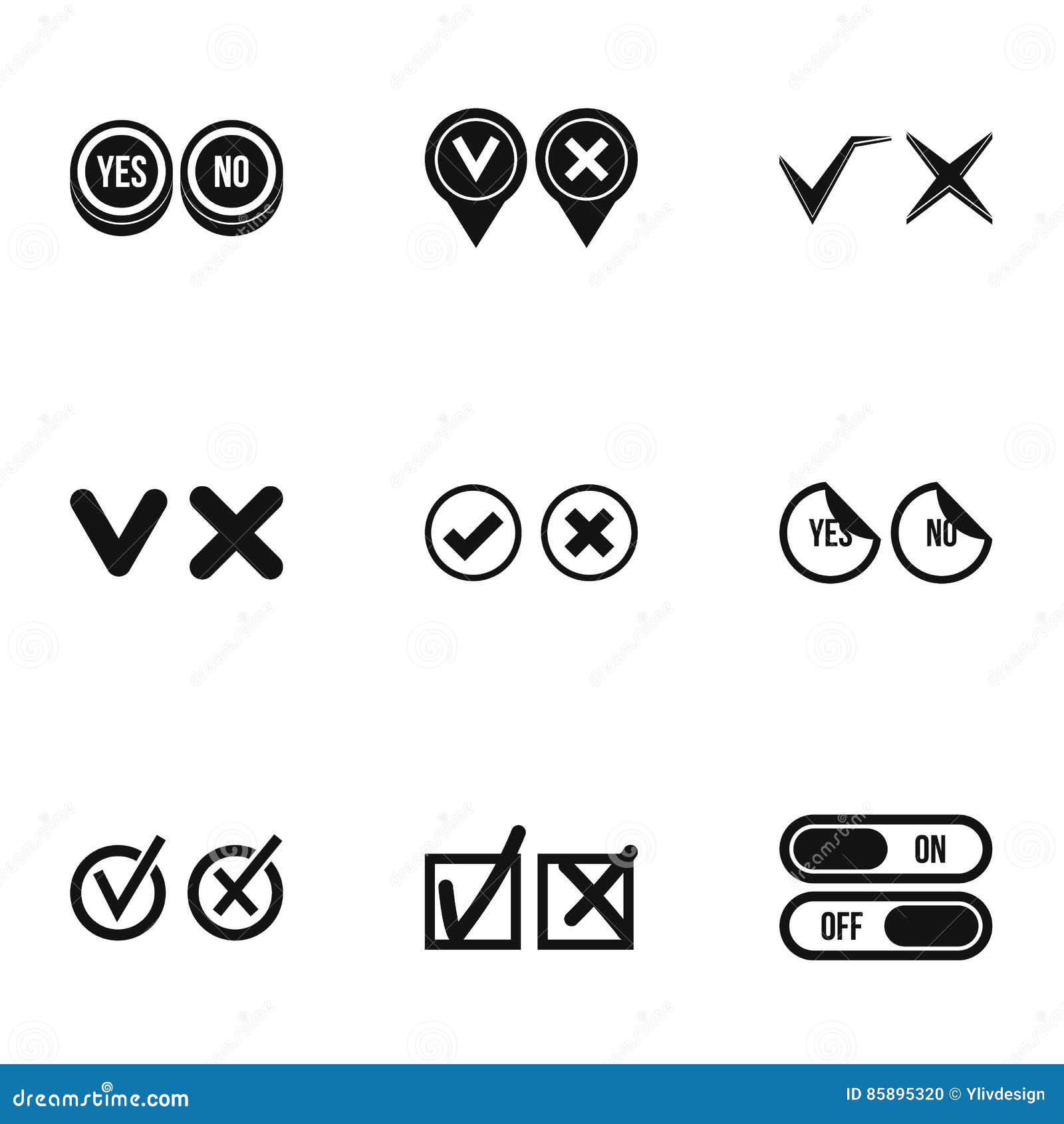 Choice Icons Set, Simple Style Stock Vector - Illustration of clear ...