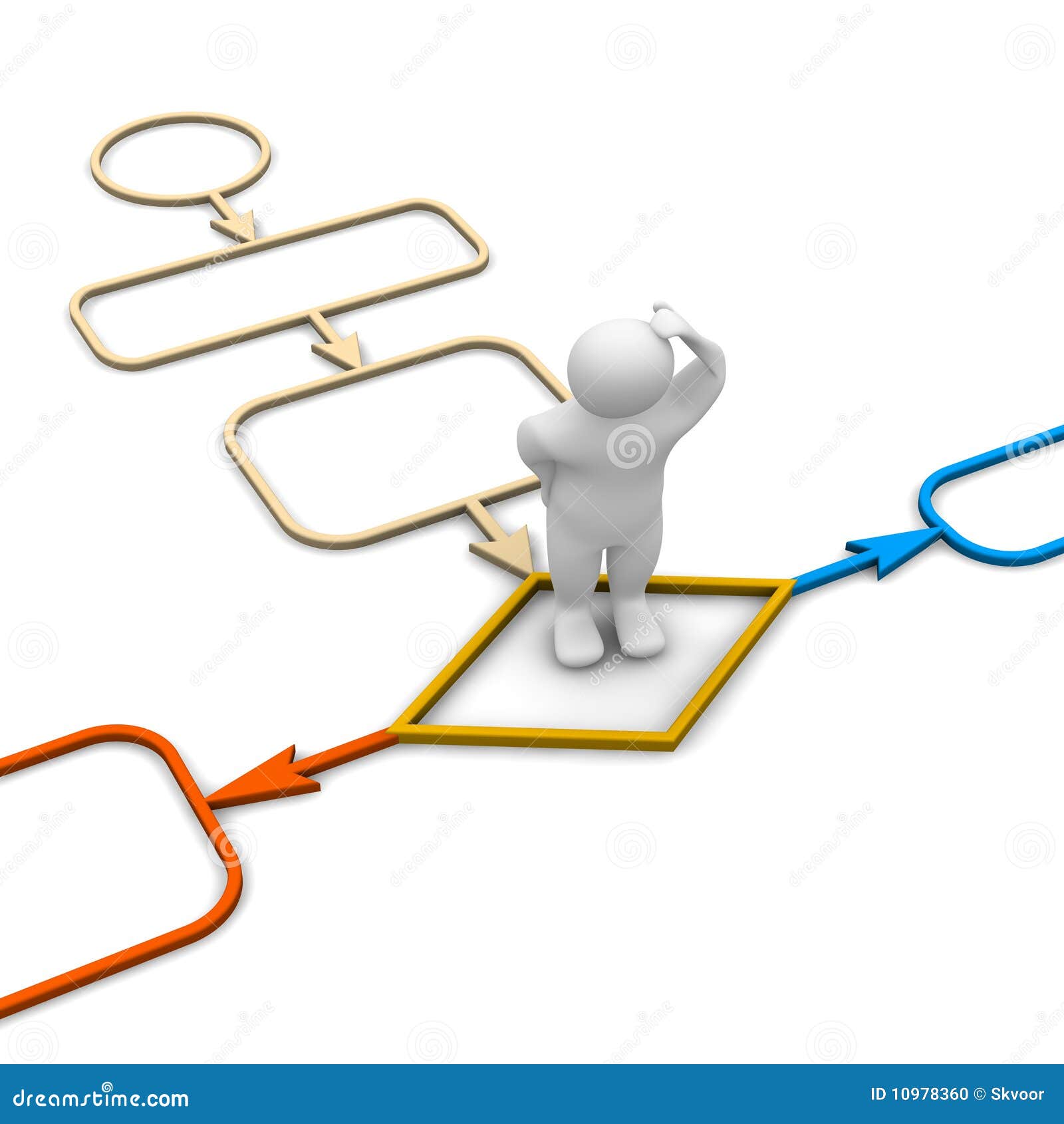 Hesitate Mind Line Icon, Outline Symbol, Vector Illustration, Concept ...