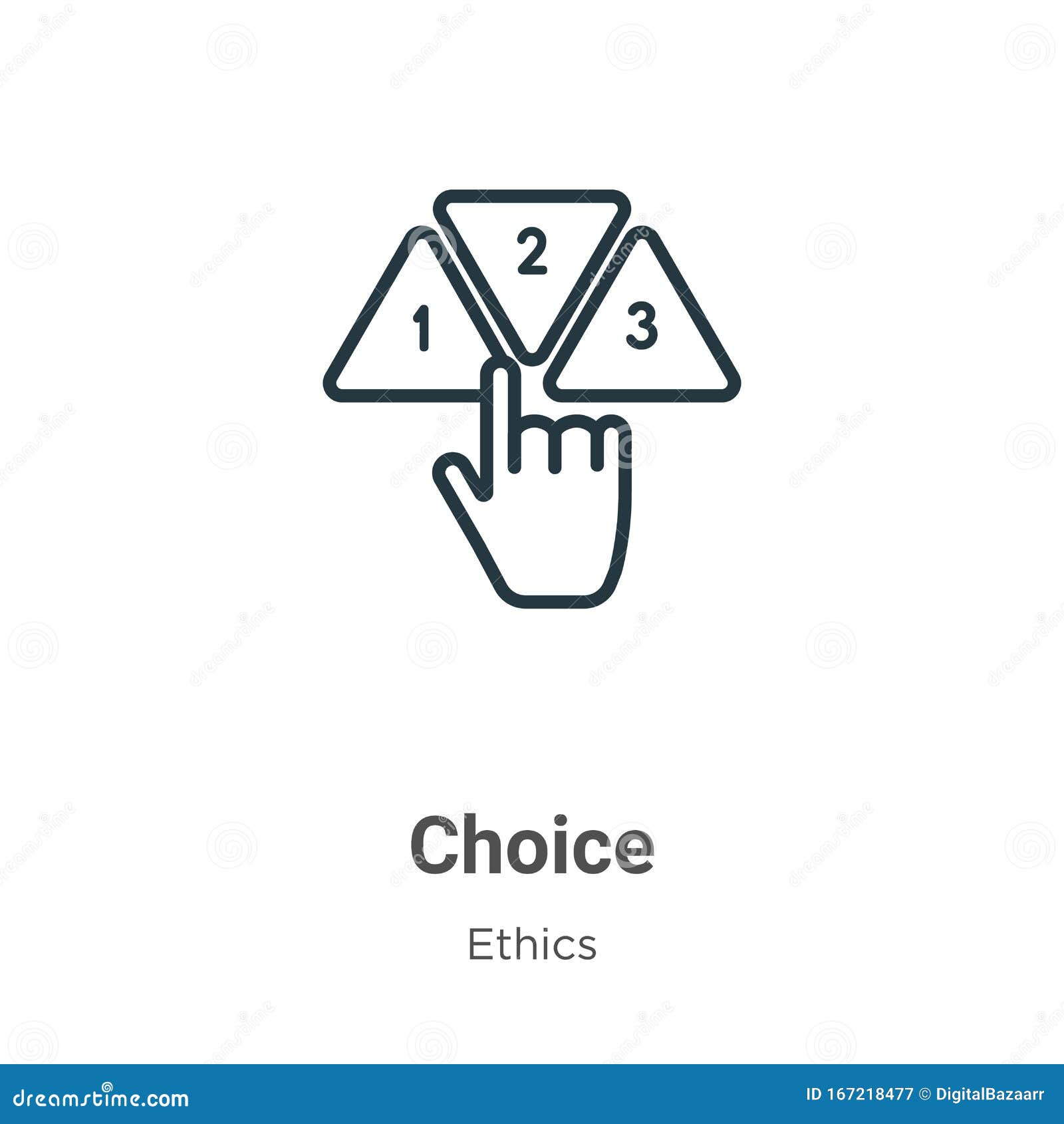 Choice Outline Vector Icon. Thin Line Black Choice Icon, Flat Vector ...