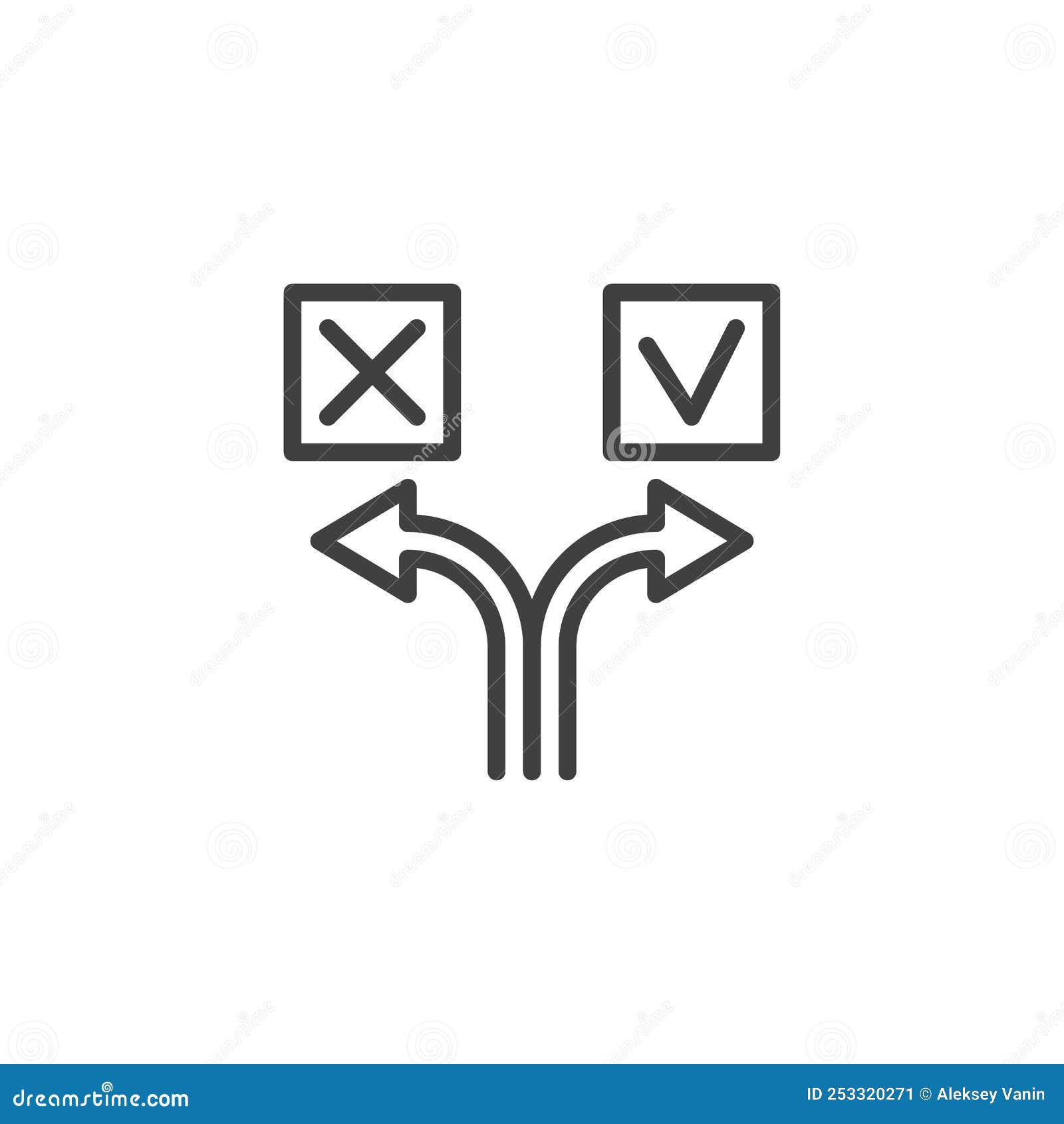 Choice Process Flat Vector Illustration. Direction Choose Options ... Choice Process Flat Vector Illustration. Direction Choose Options ...