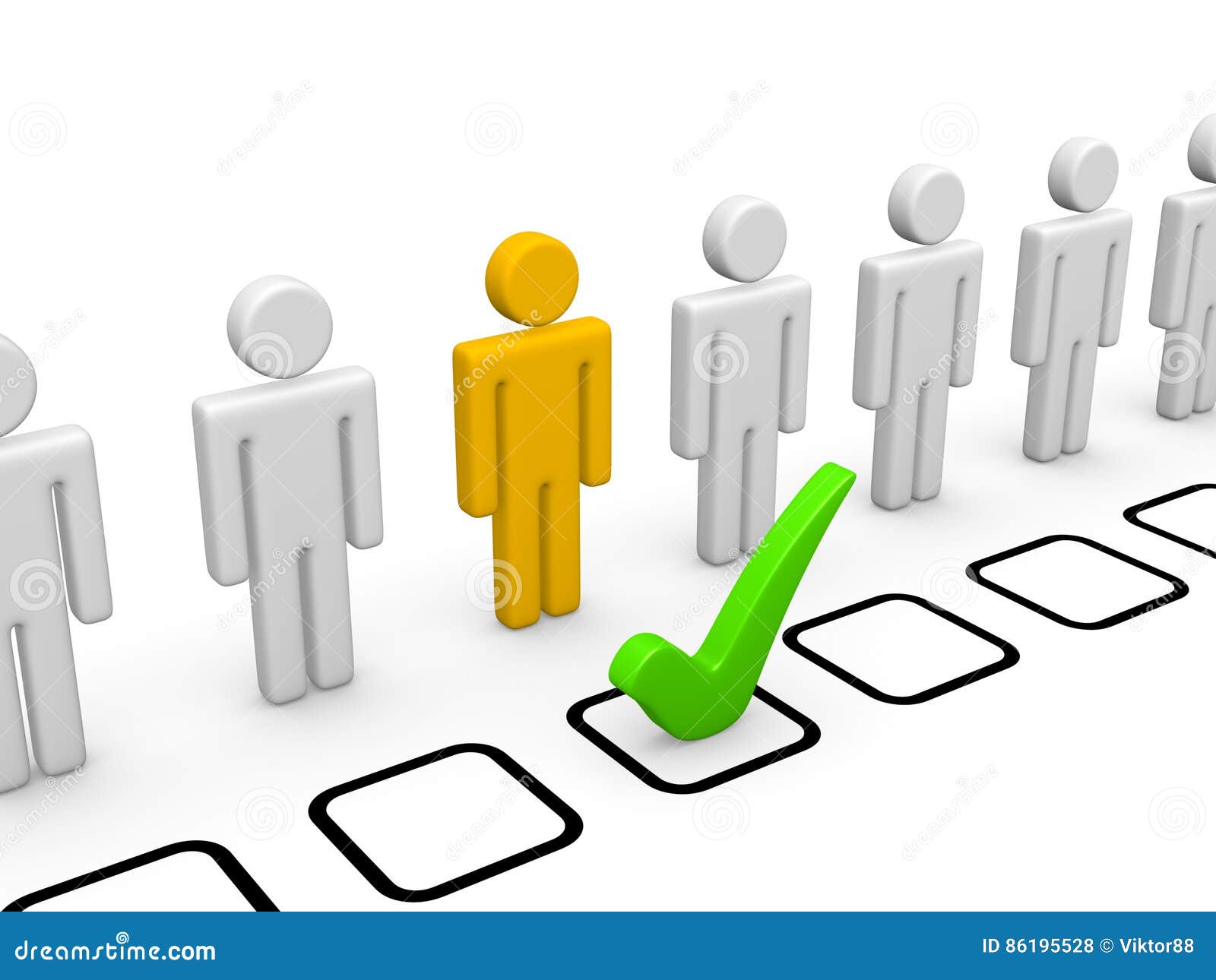 Choice of Proper Candidate. Stock Illustration - Illustration of people ...