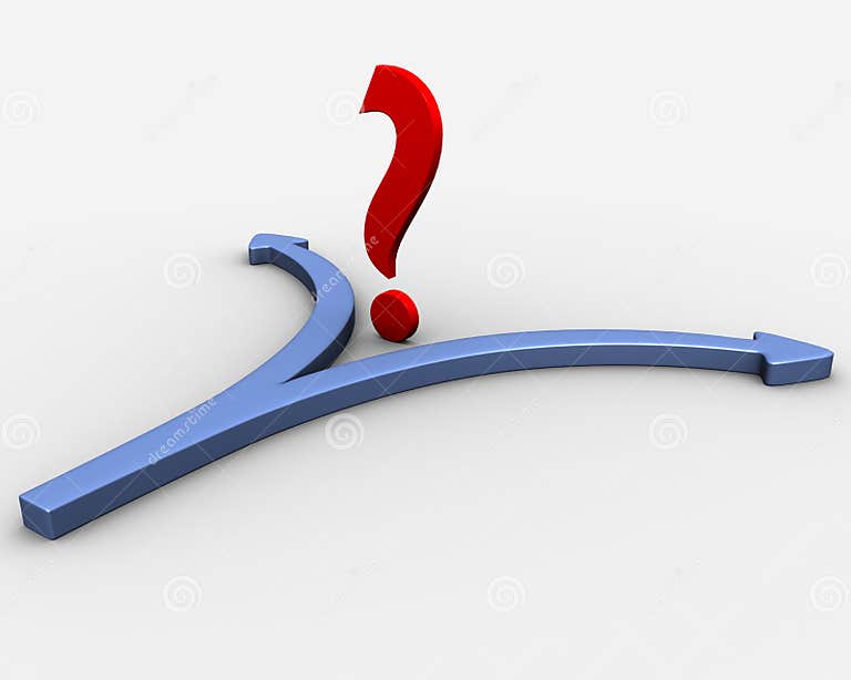 Choice and a question mark stock illustration. Illustration of concept ...