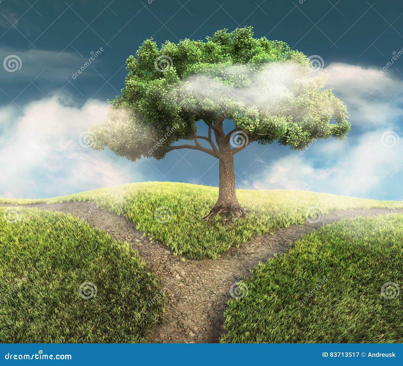 Choice at road stock illustration. Illustration of decision - 83713517