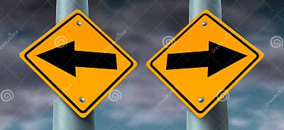 Choice Road Signs stock illustration. Illustration of difficult - 25029232