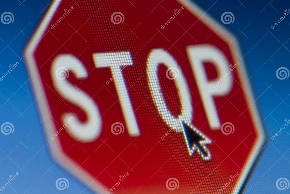 Stop Sign stock image. Image of cursor, pointer, mouse - 30479009