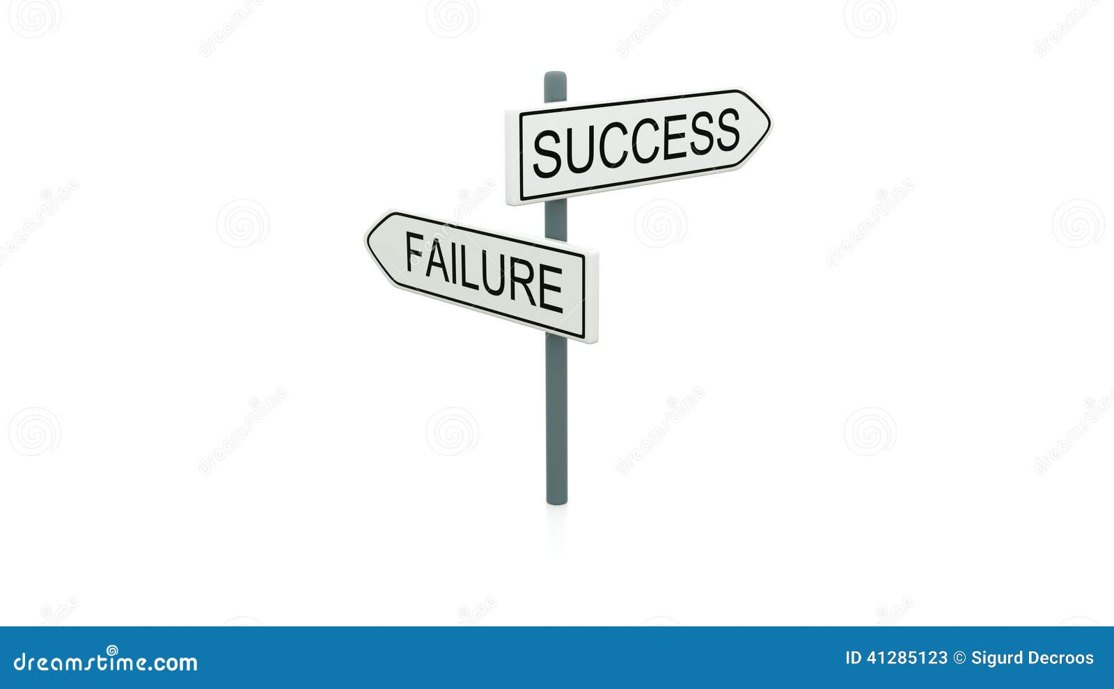 Choice between Success and Failure Stock Illustration - Illustration of ...